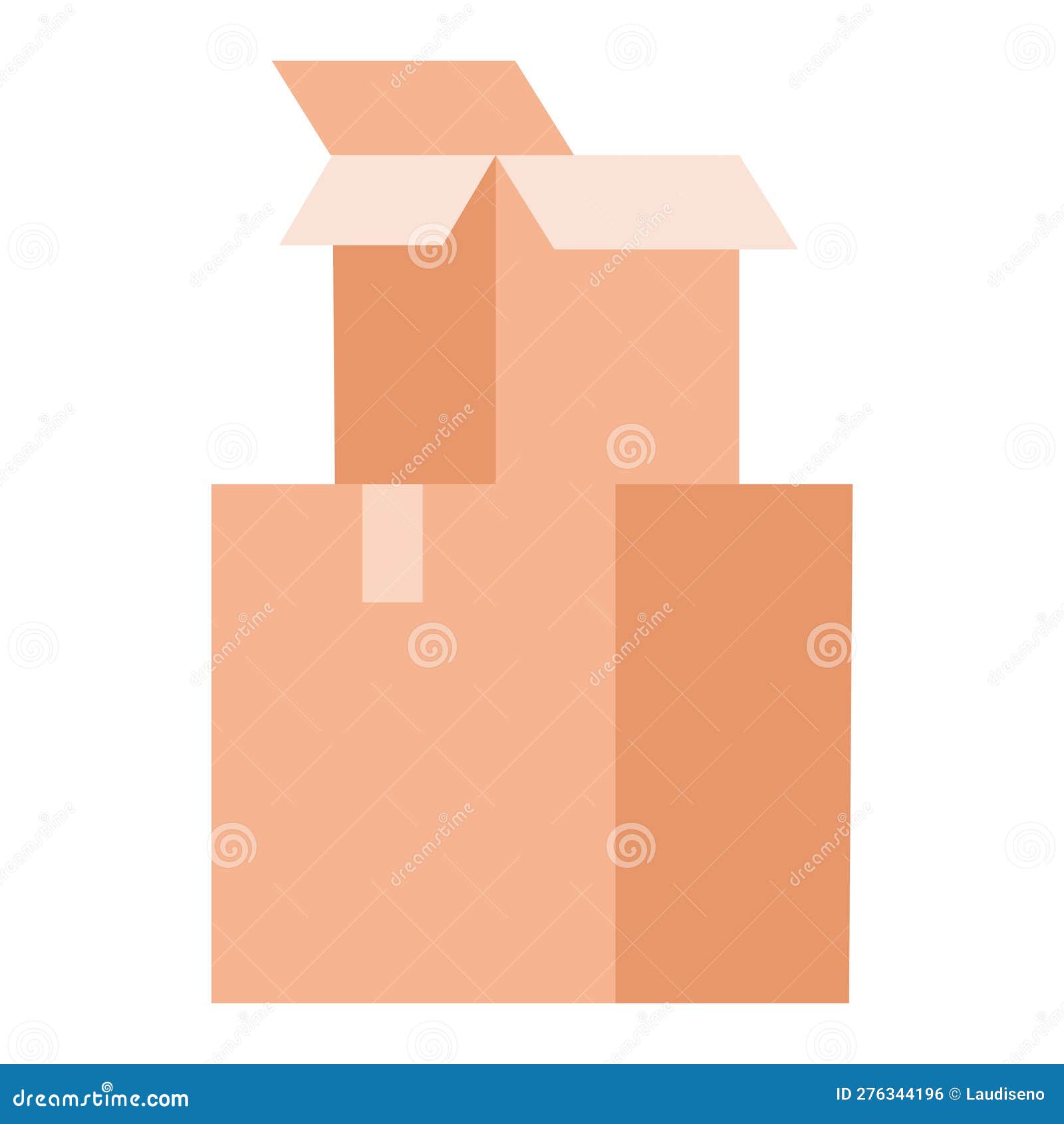 Set Colored Delivery Boy With Box Vector Illustration | CartoonDealer ...