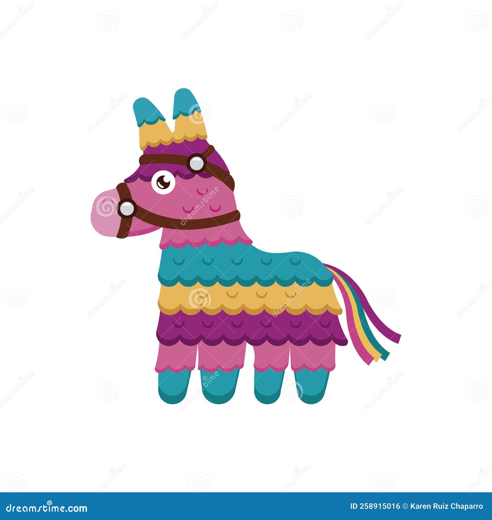Isolated Colored Donkey Pinata Icon Vector Stock Vector - Illustration ...