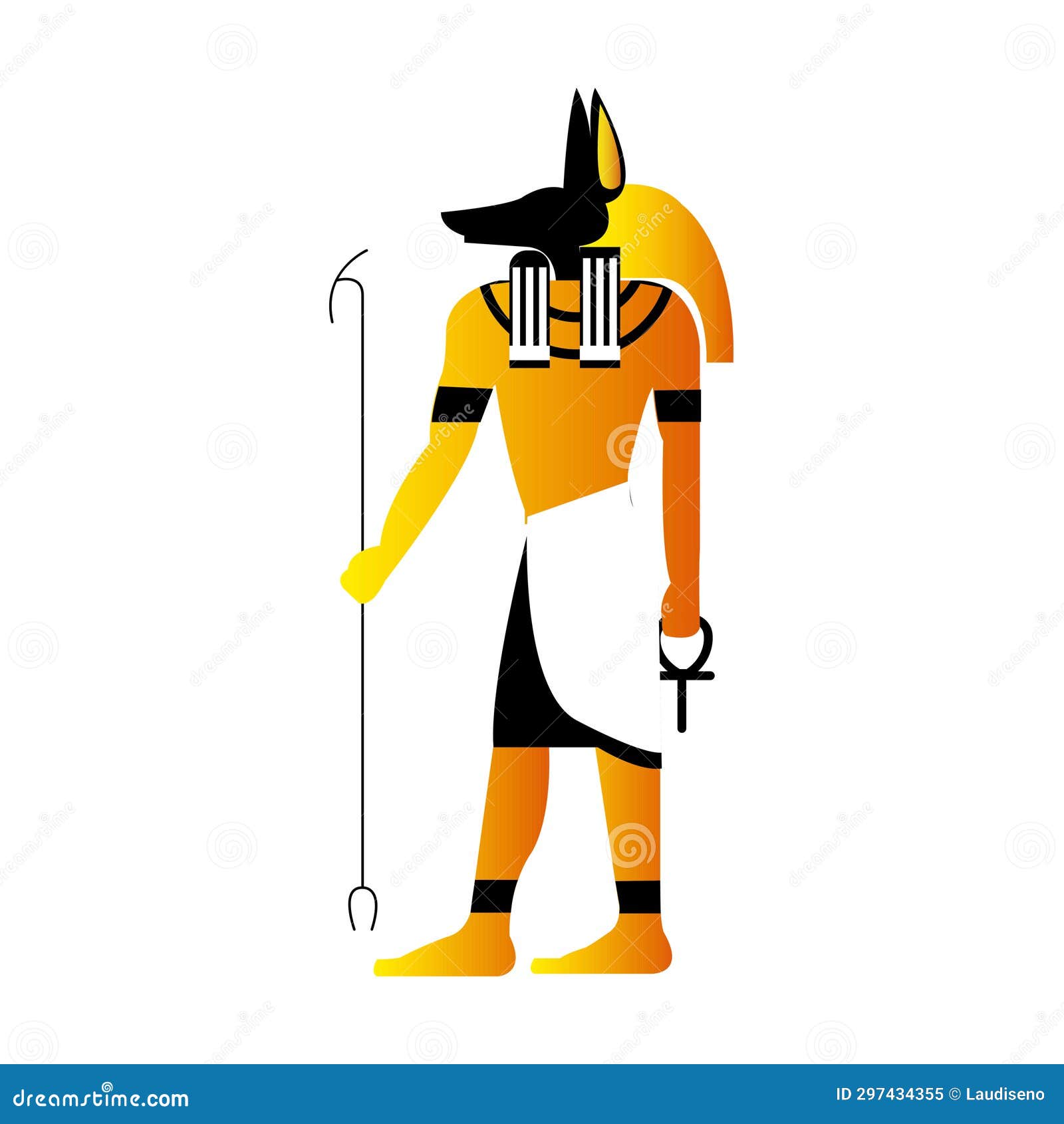 Isolated Colored Egypt God Statue Icon Vector Stock Vector ...