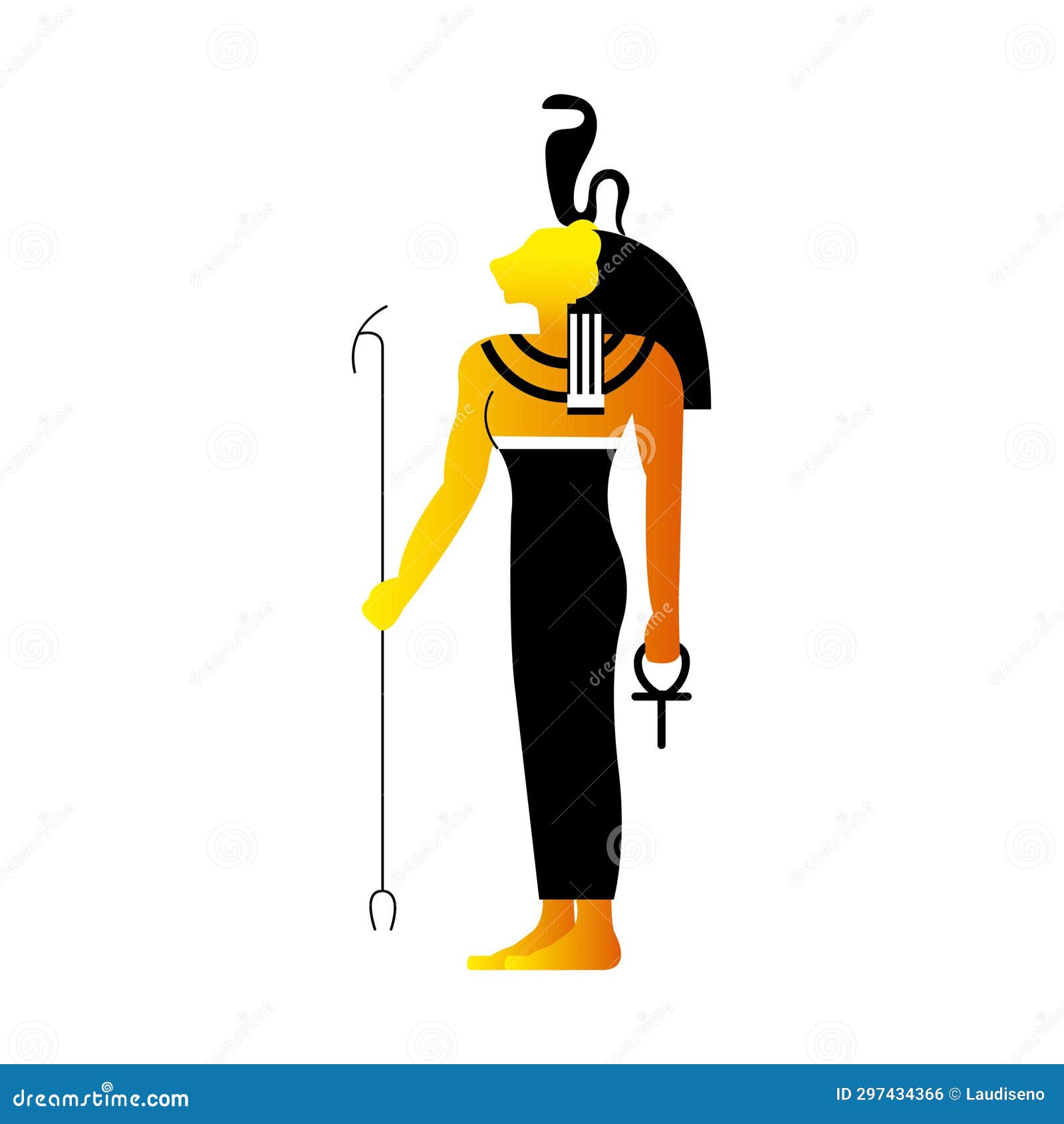 Isolated Colored Egypt God Statue Icon Vector Stock Vector ...