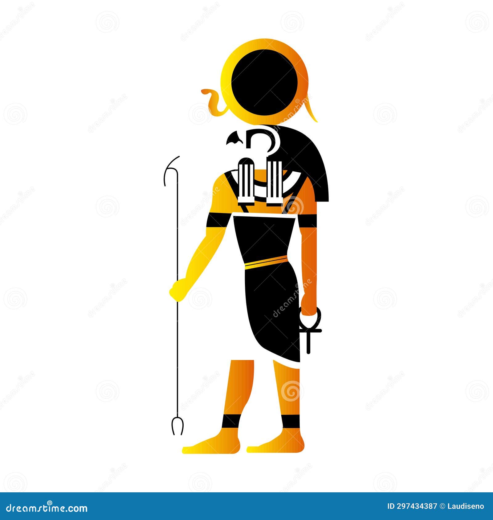 Isolated Colored Egypt God Statue Icon Vector Stock Vector ...