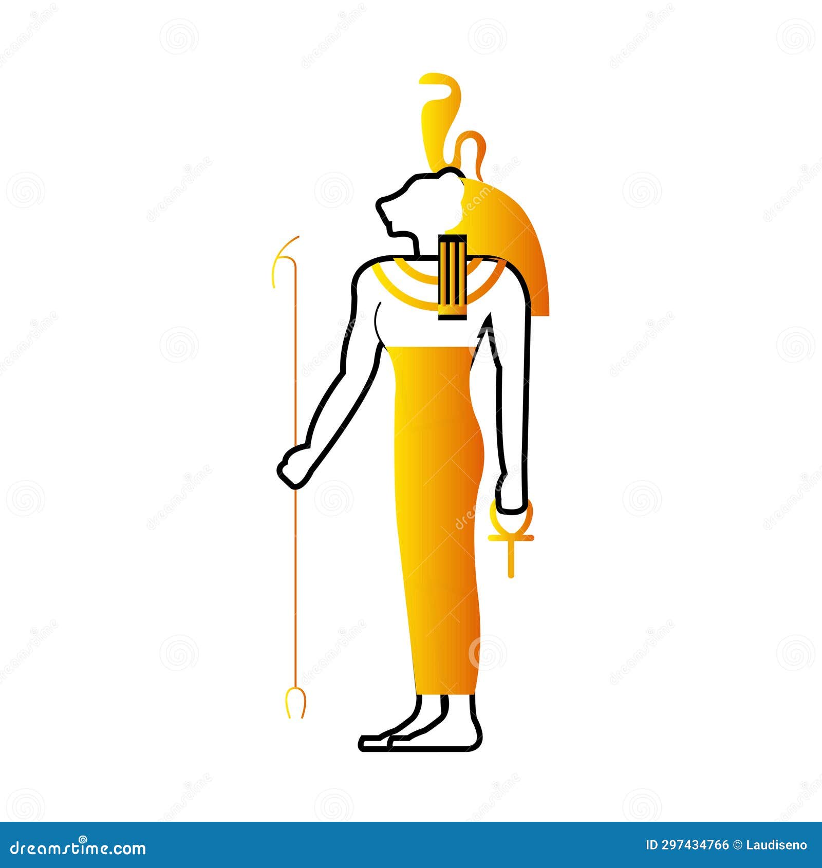 Isolated Colored Egypt God Statue Icon Vector Stock Vector ...