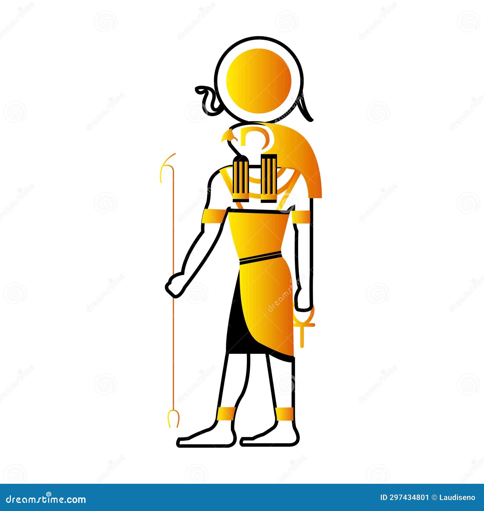 Isolated Colored Egypt God Statue Icon Vector Stock Vector ...