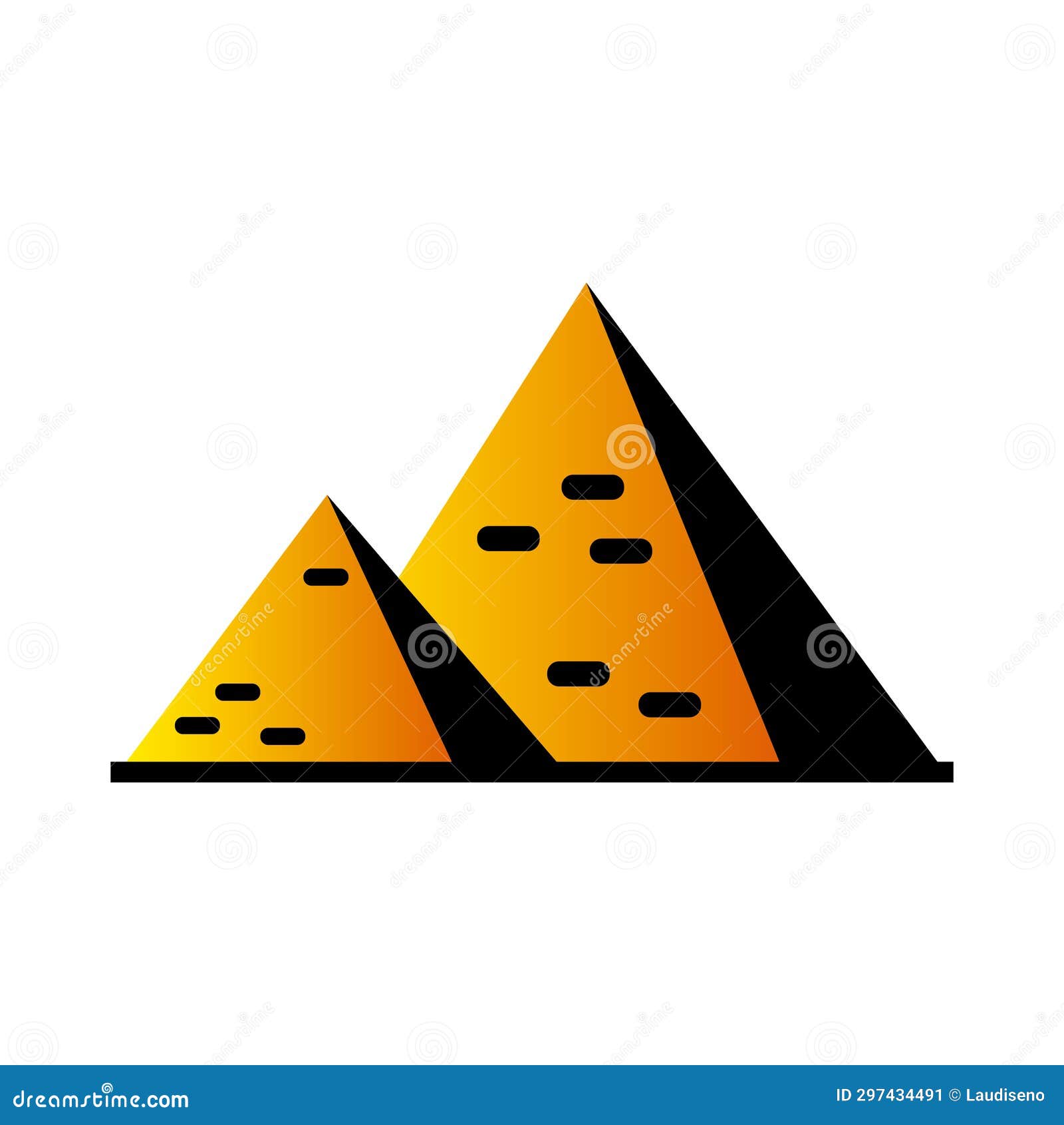 Isolated Colored Egypt Pyramid Icon Vector Stock Vector - Illustration ...