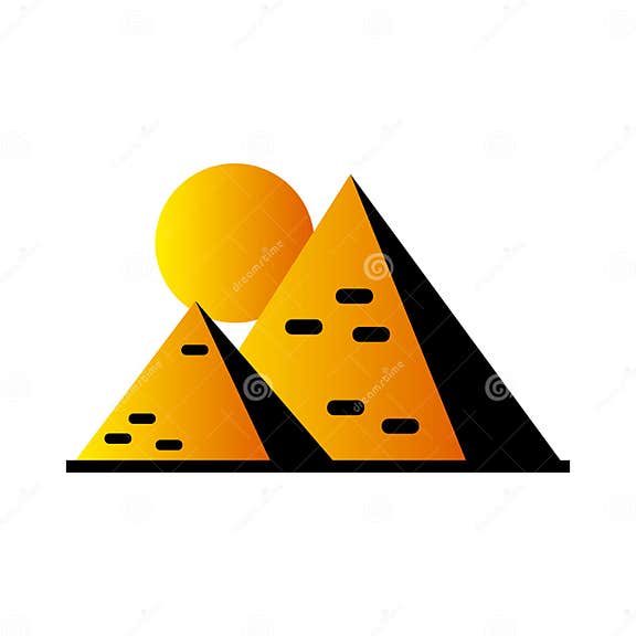 Isolated Colored Egypt Pyramid Icon Vector Stock Vector - Illustration ...