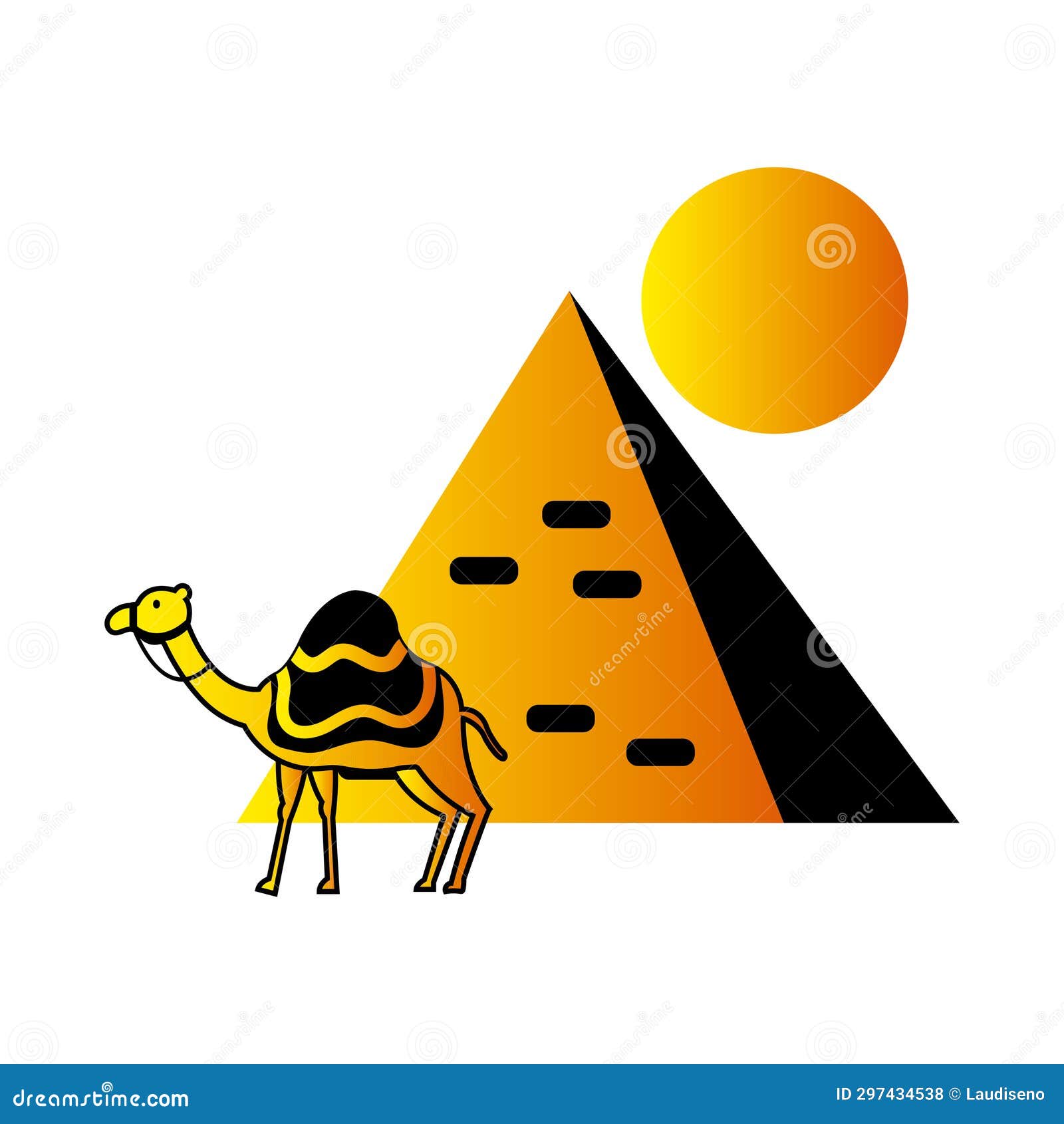 Isolated Colored Egypt Pyramid Icon Vector Stock Vector - Illustration ...
