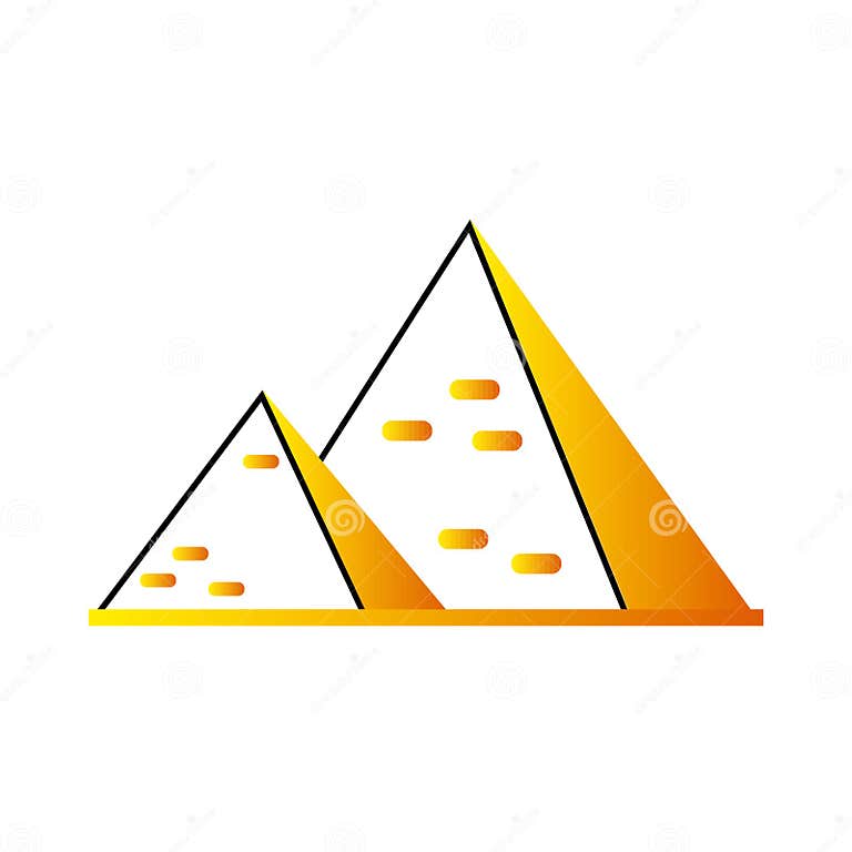 Isolated Colored Egypt Pyramid Icon Vector Stock Vector - Illustration ...