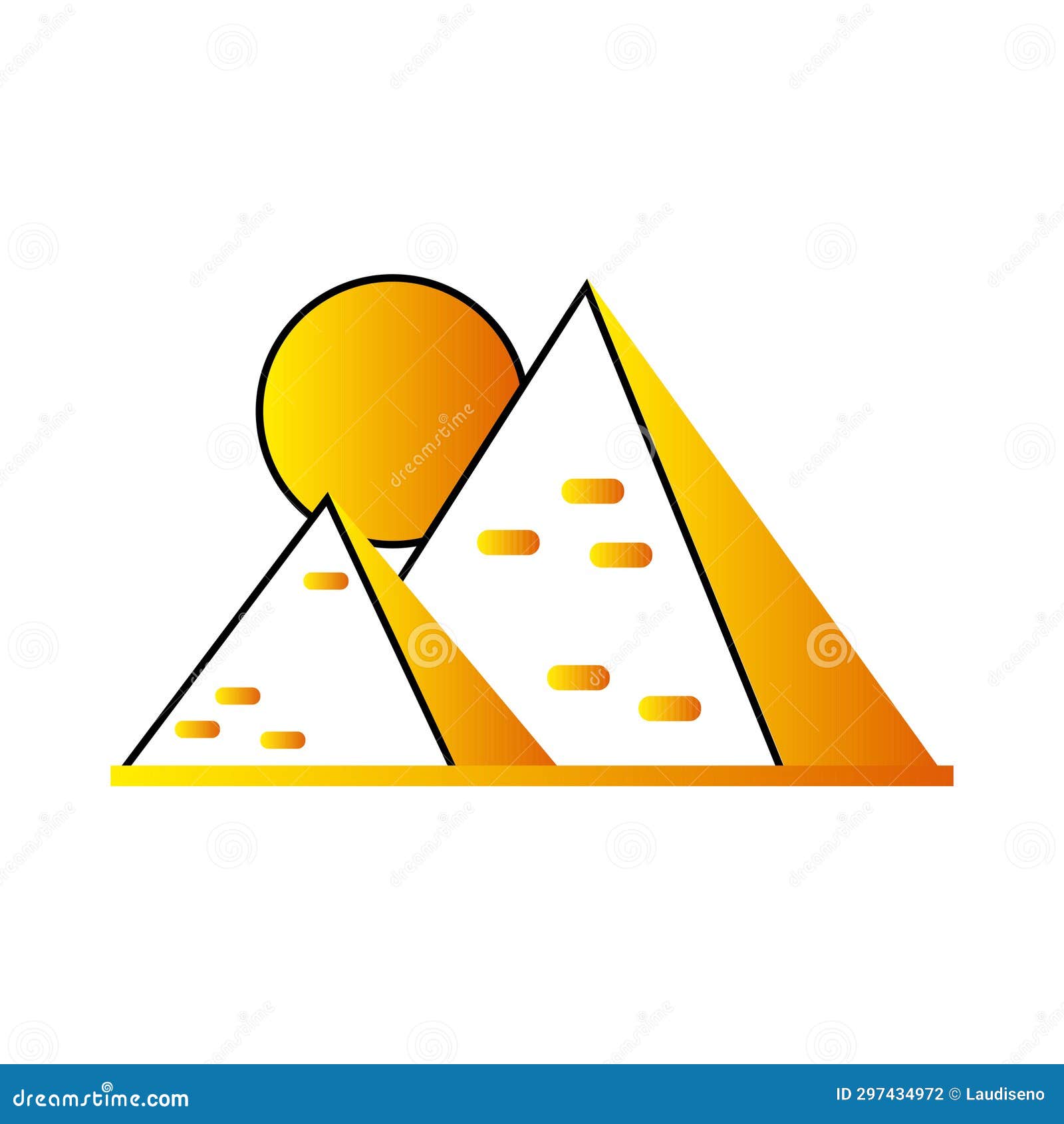 Isolated Colored Egypt Pyramid Icon Vector Stock Vector - Illustration ...