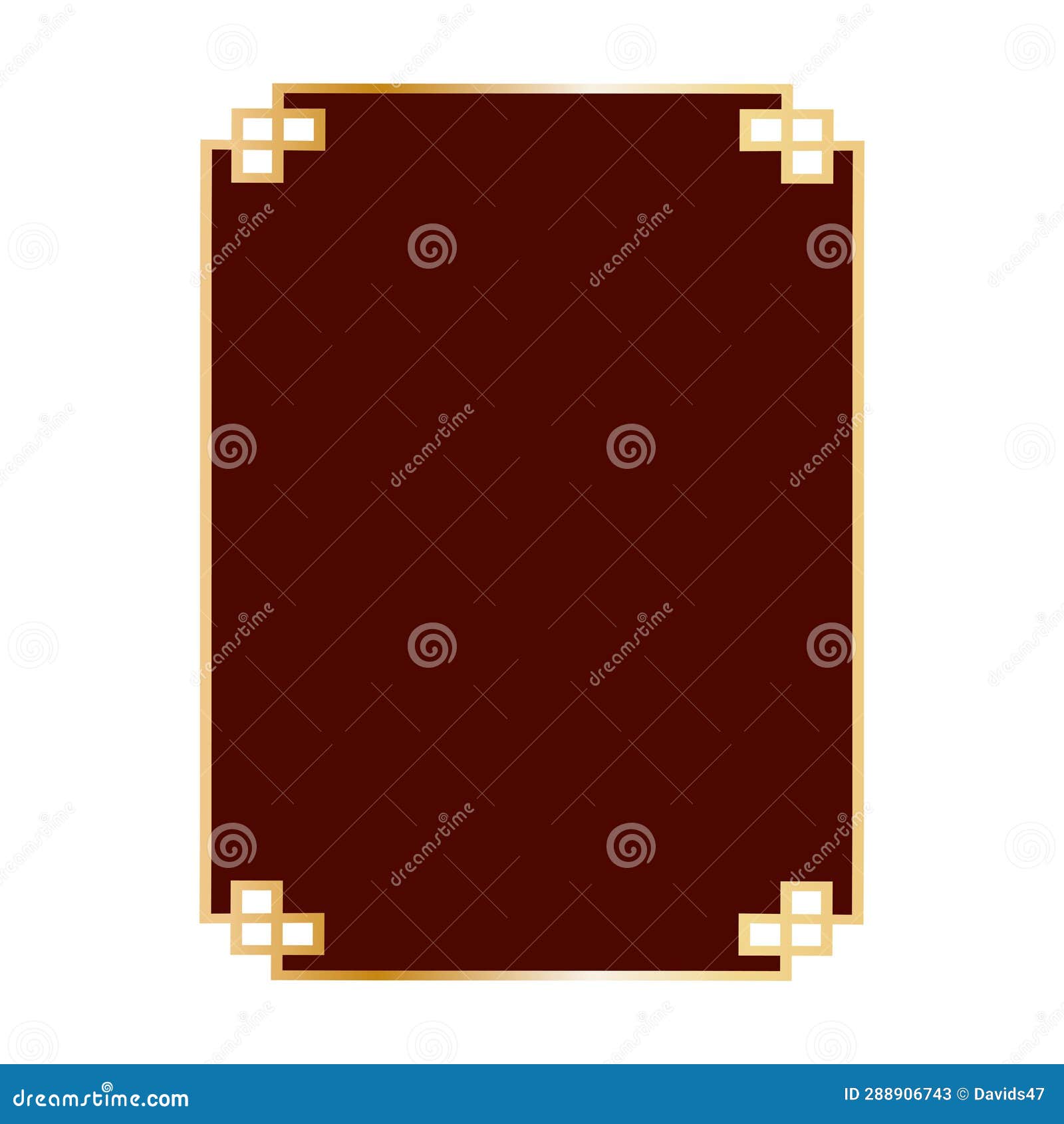 Isolated Colored Empty Chinese Frame Vector Stock Illustration ...