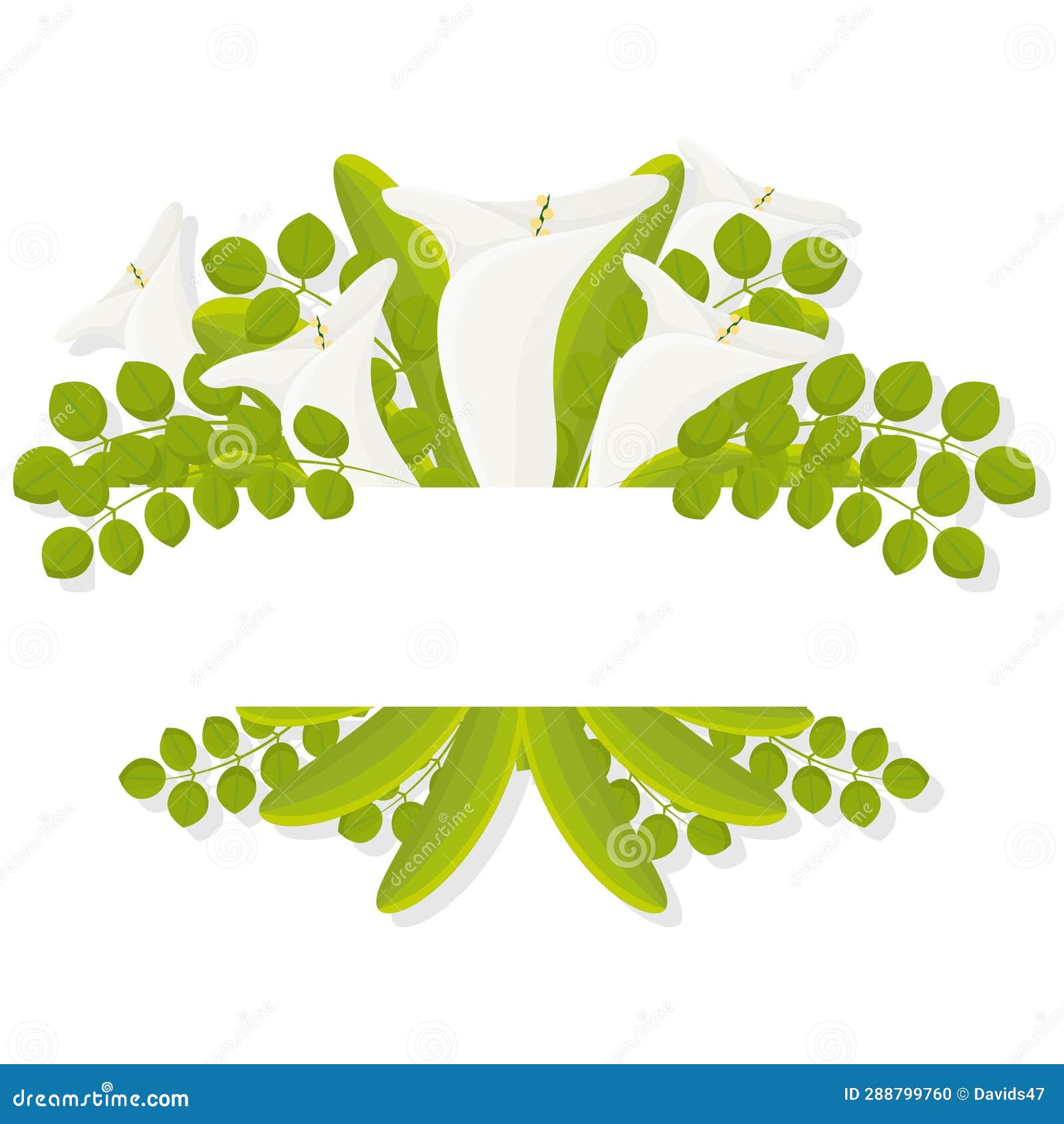 Isolated Colored Empty Floral Banner Vector Stock Vector - Illustration ...