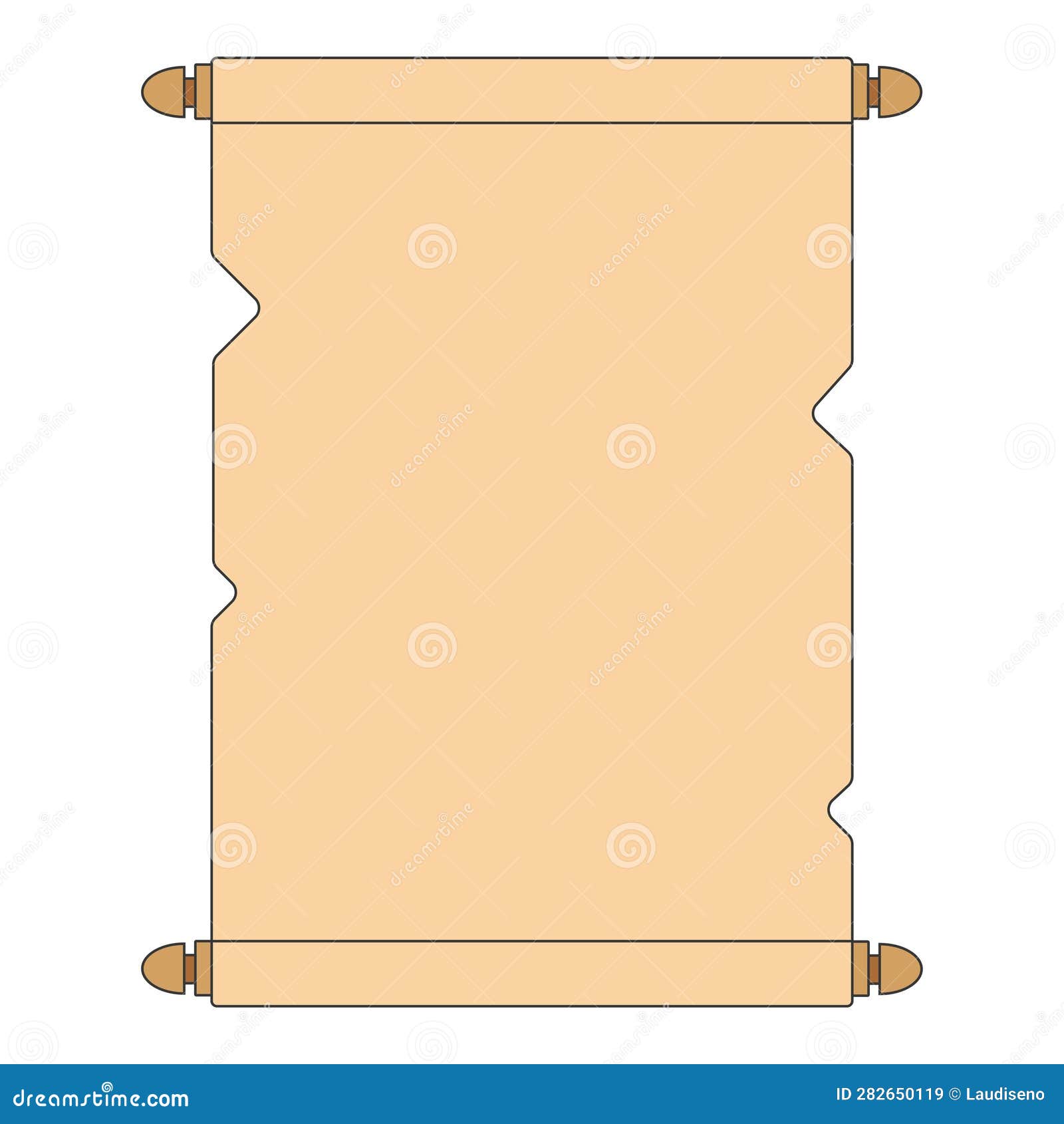 Isolated Colored Empty Scroll Icon Vector Stock Vector - Illustration ...