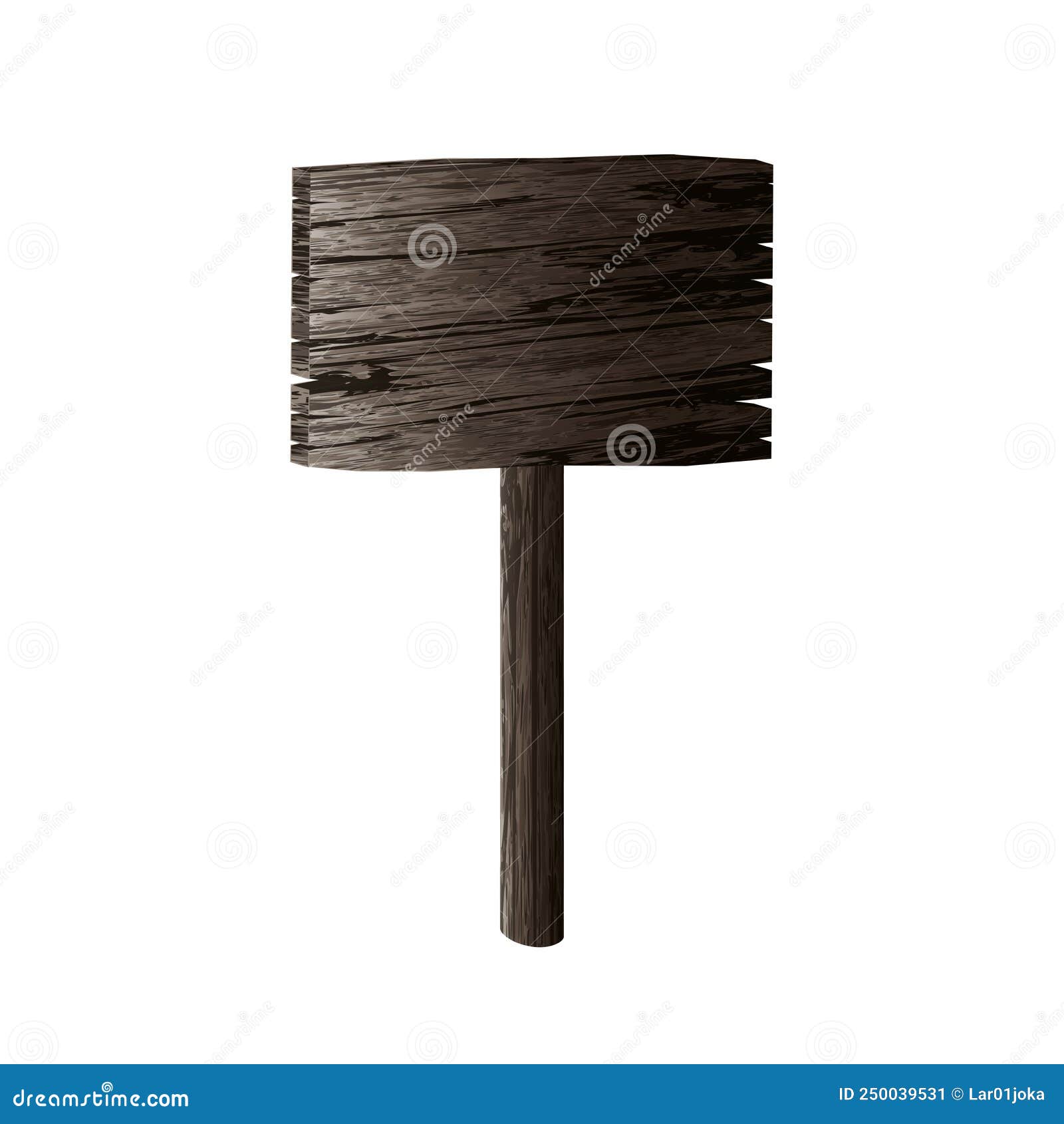 Isolated Colored Empty Wooden Post Vector Stock Vector - Illustration ...