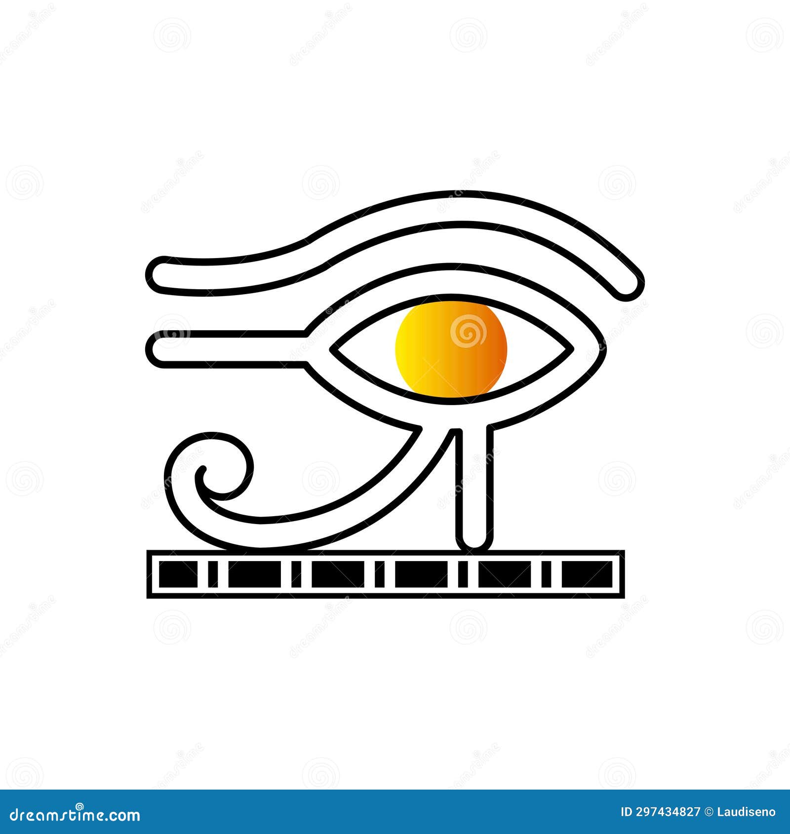 Isolated Colored Eye Egyptian Symbol Egypt Vector Stock Illustration ...