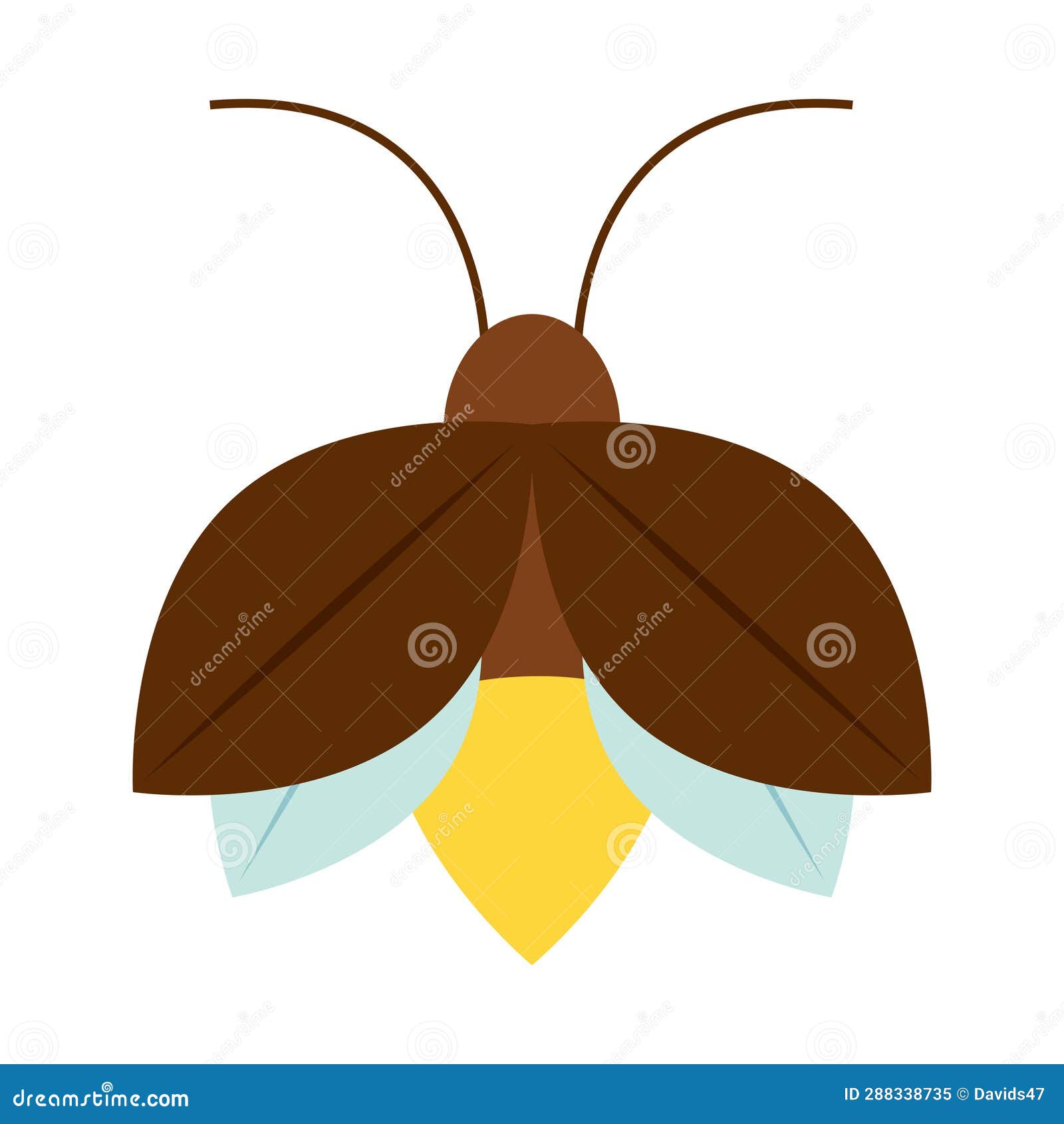 Firefly Insect Cartoon Illustration Isolated On White Background ...