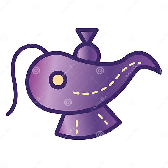 Isolated Colored Genius Magic Lamp Icon Vector Stock Vector ...