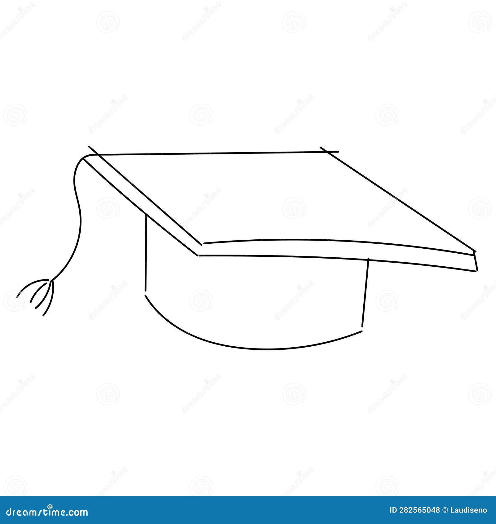 Isolated Colored Graduation Cap Kid Sketch Vector Stock Vector ...