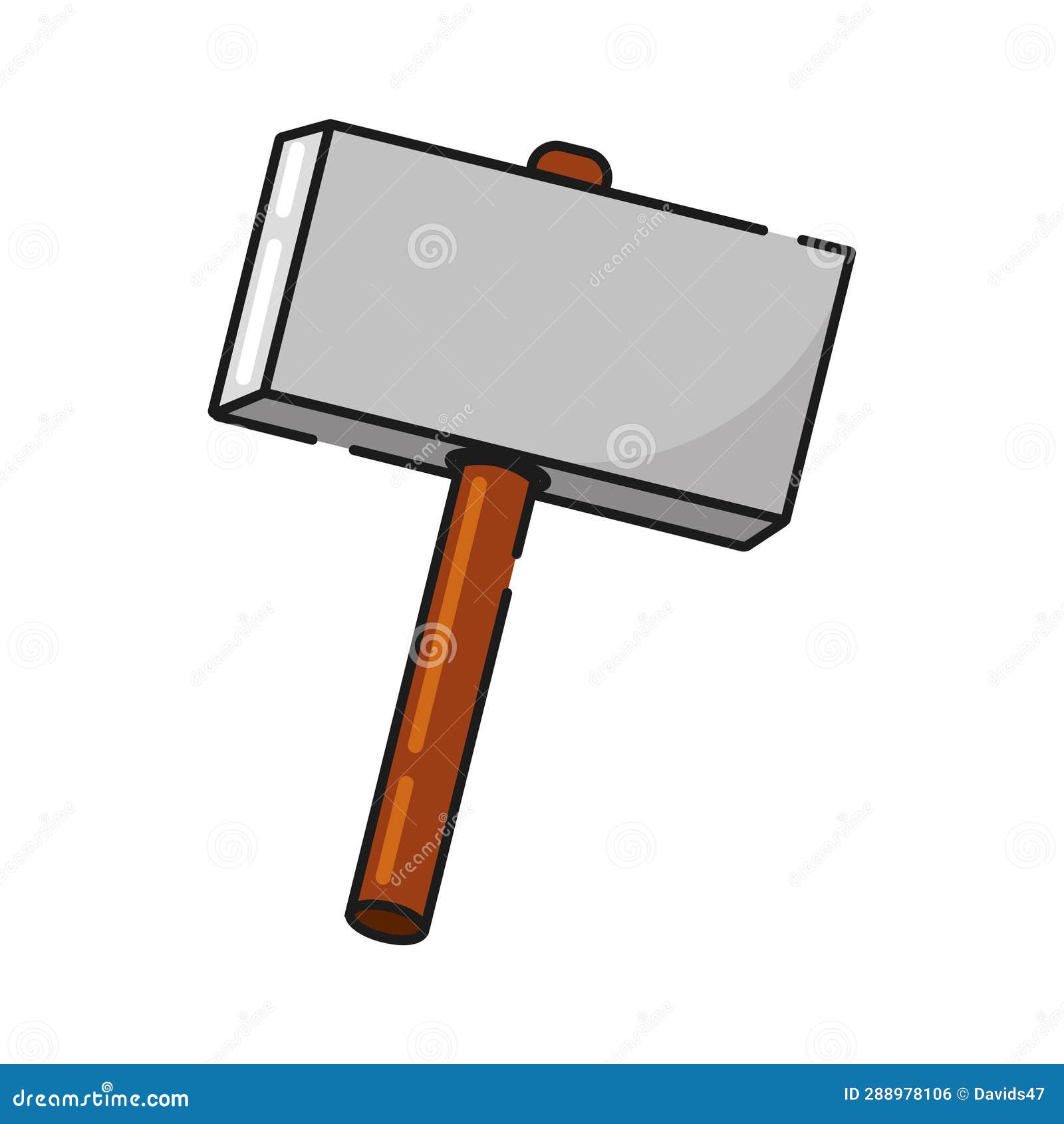 Isolated Colored Hammer Gaming Icon Vector Stock Vector - Illustration ...