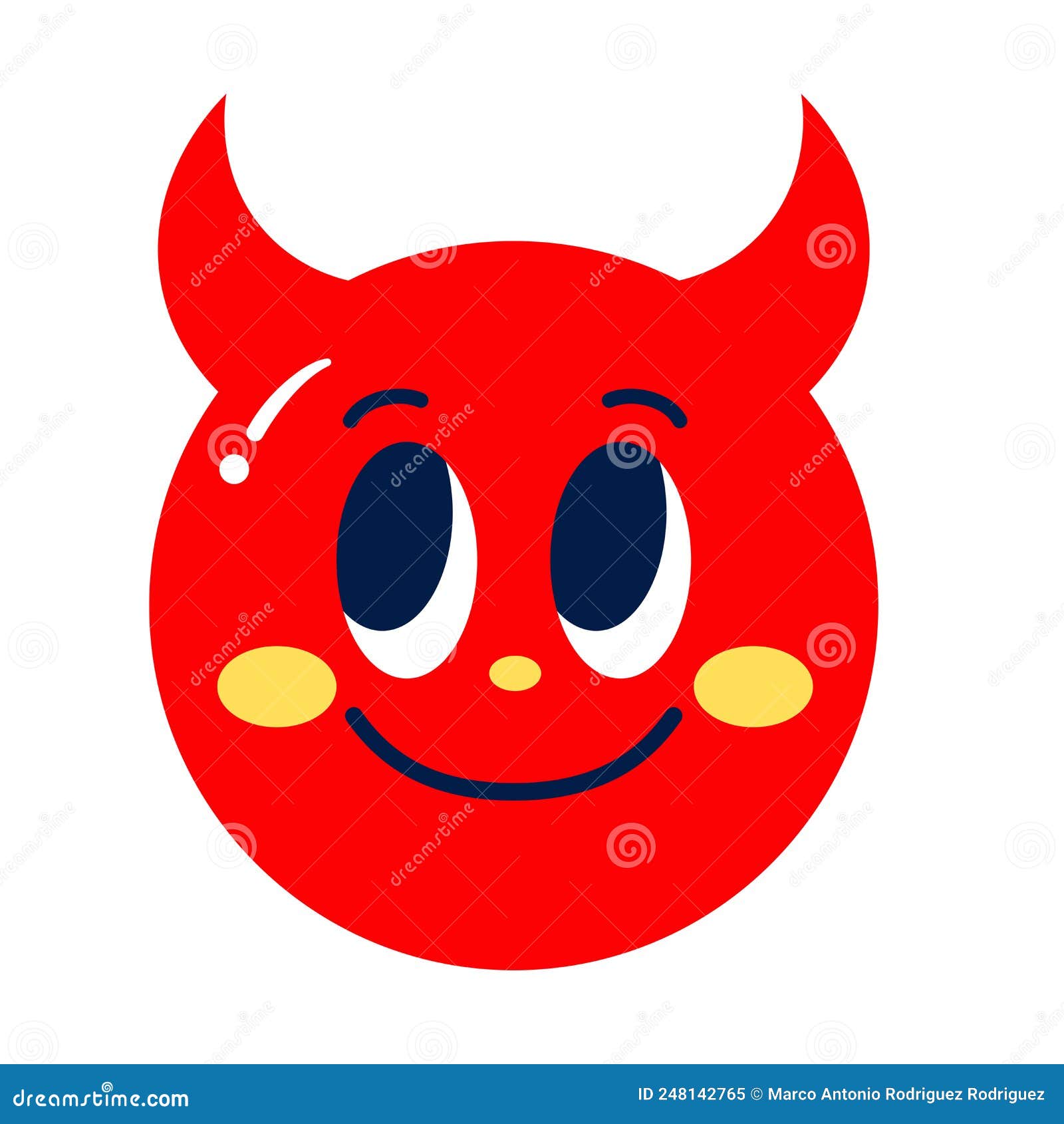 Isolated Colored Happy Devil Emote Vector Stock Vector - Illustration ...