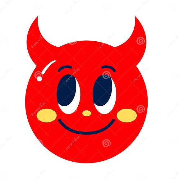 Isolated Colored Happy Devil Emote Vector Stock Vector - Illustration ...