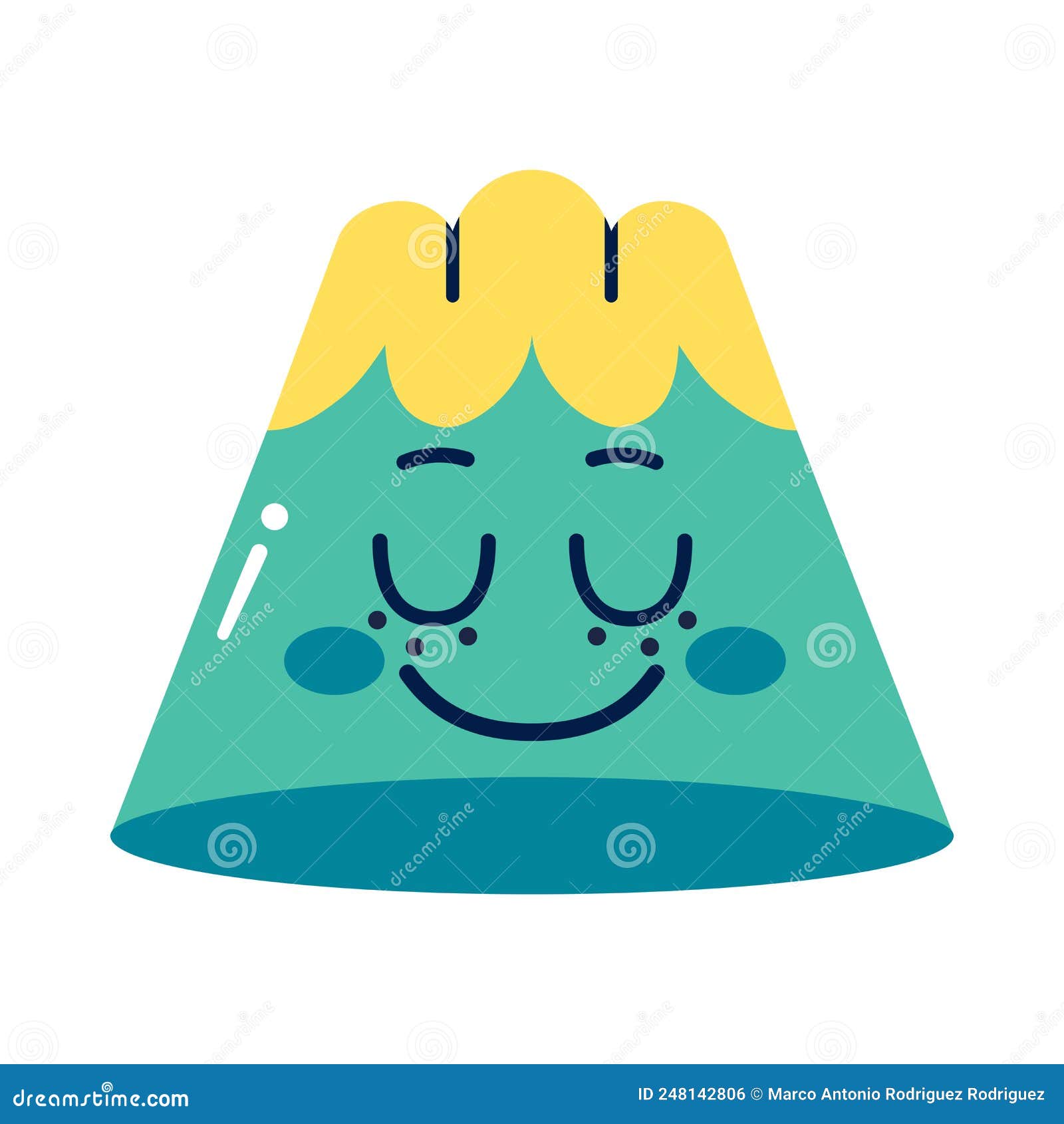 Isolated Colored Happy Jelly Emote Vector Stock Vector - Illustration ...