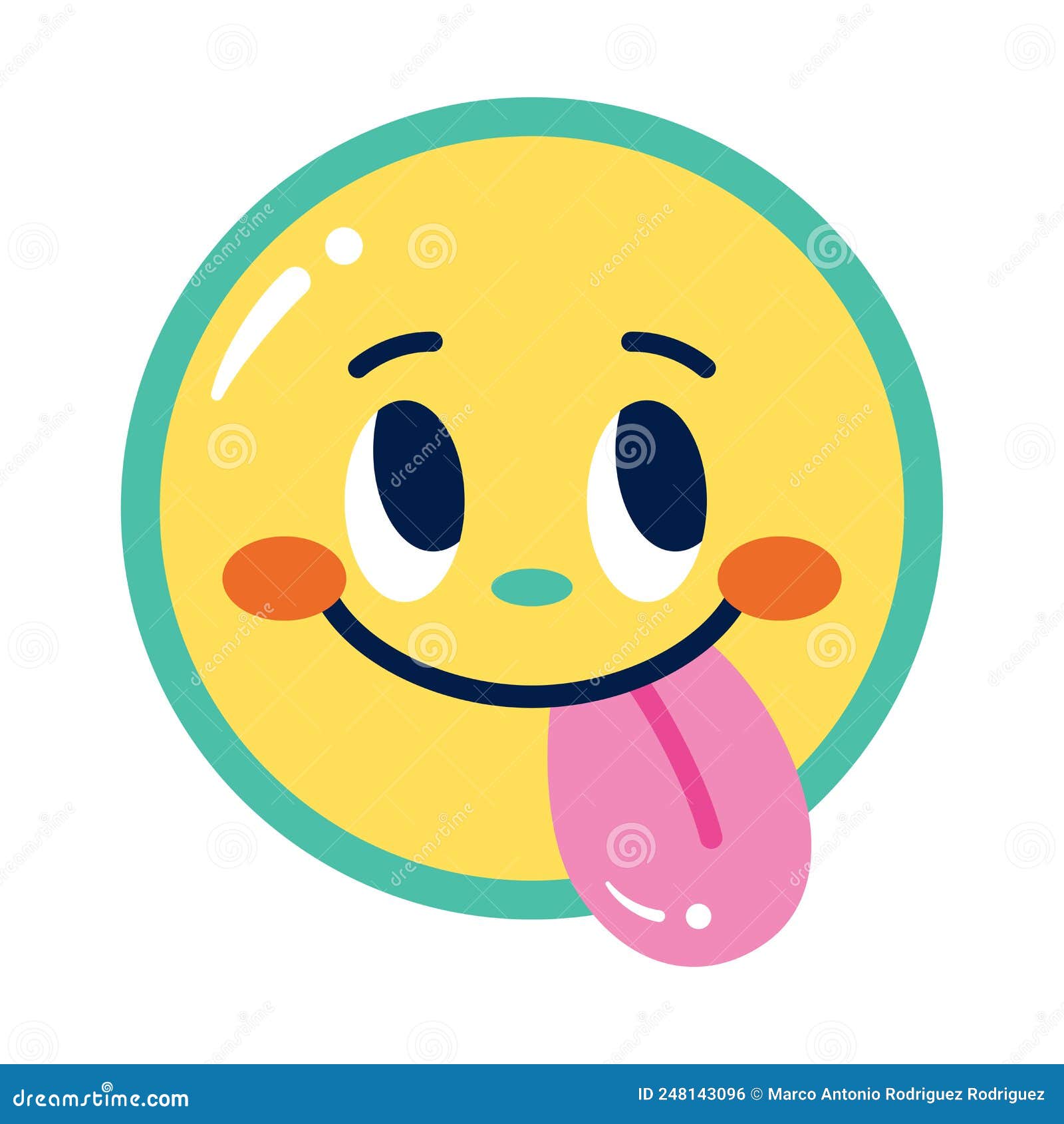 Isolated Colored Happy Round Yellow Emote Vector Stock Vector ...