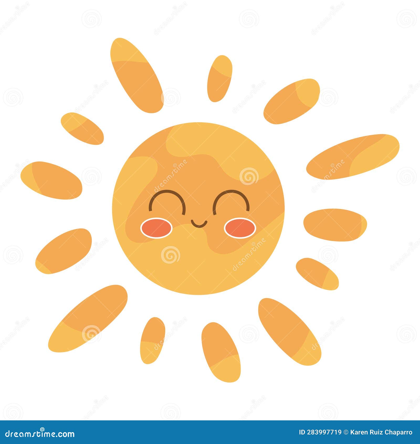 Isolated Colored Happy Sun Character Vector Stock Vector - Illustration ...