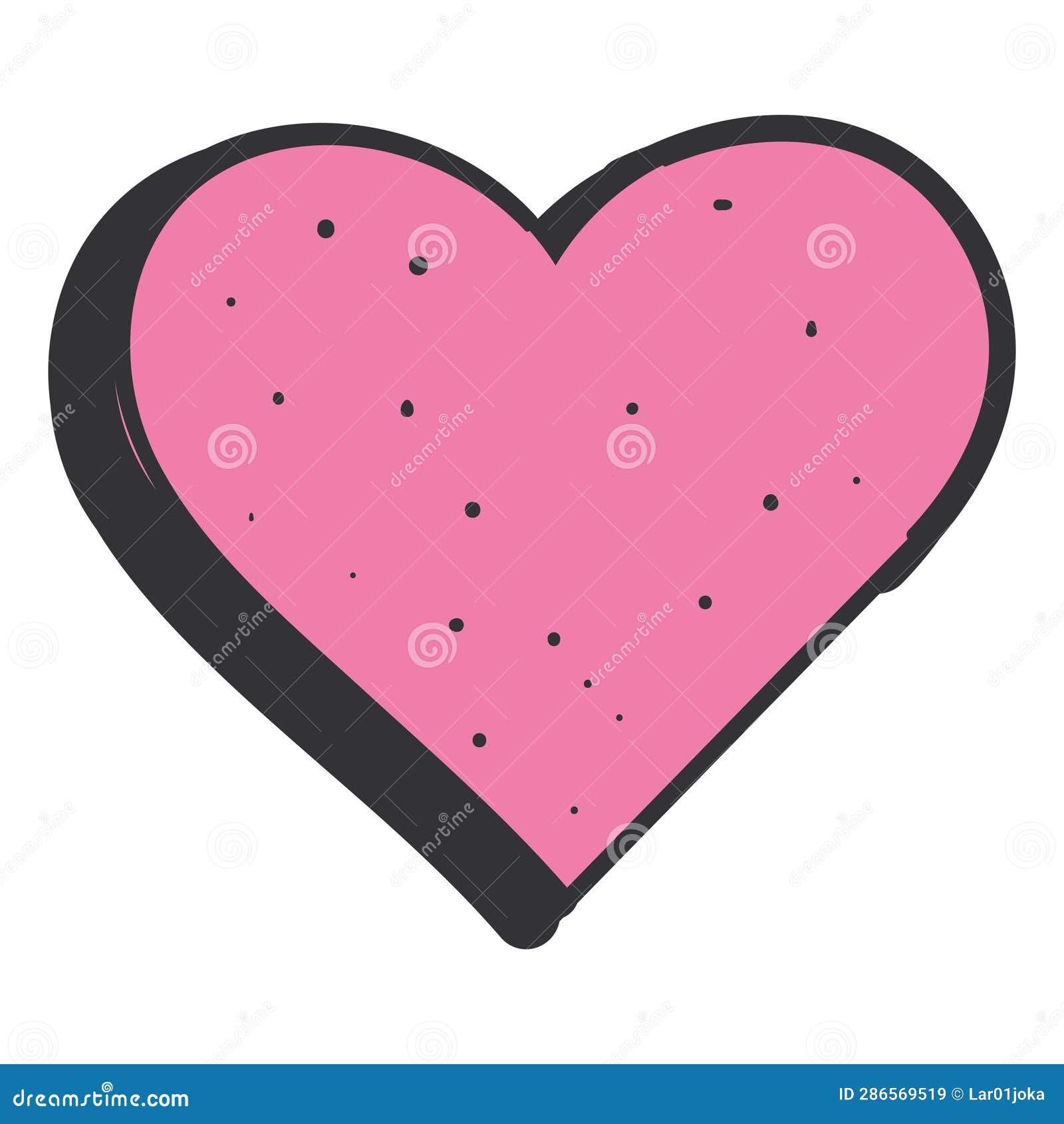 Isolated Colored Heart Shape with Shadow Effect Vector Stock Vector ...