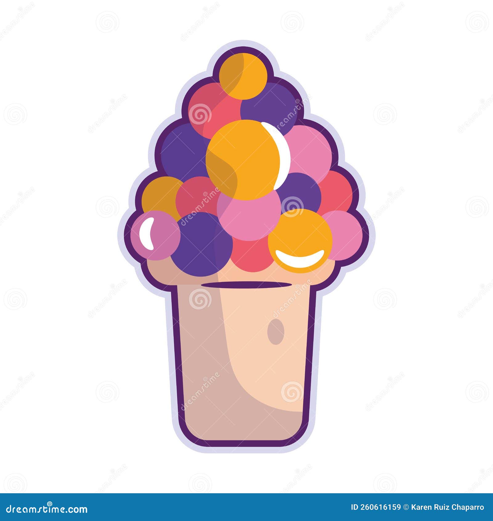 Isolated Colored Ice Cream Icon Vector Stock Vector - Illustration of ...