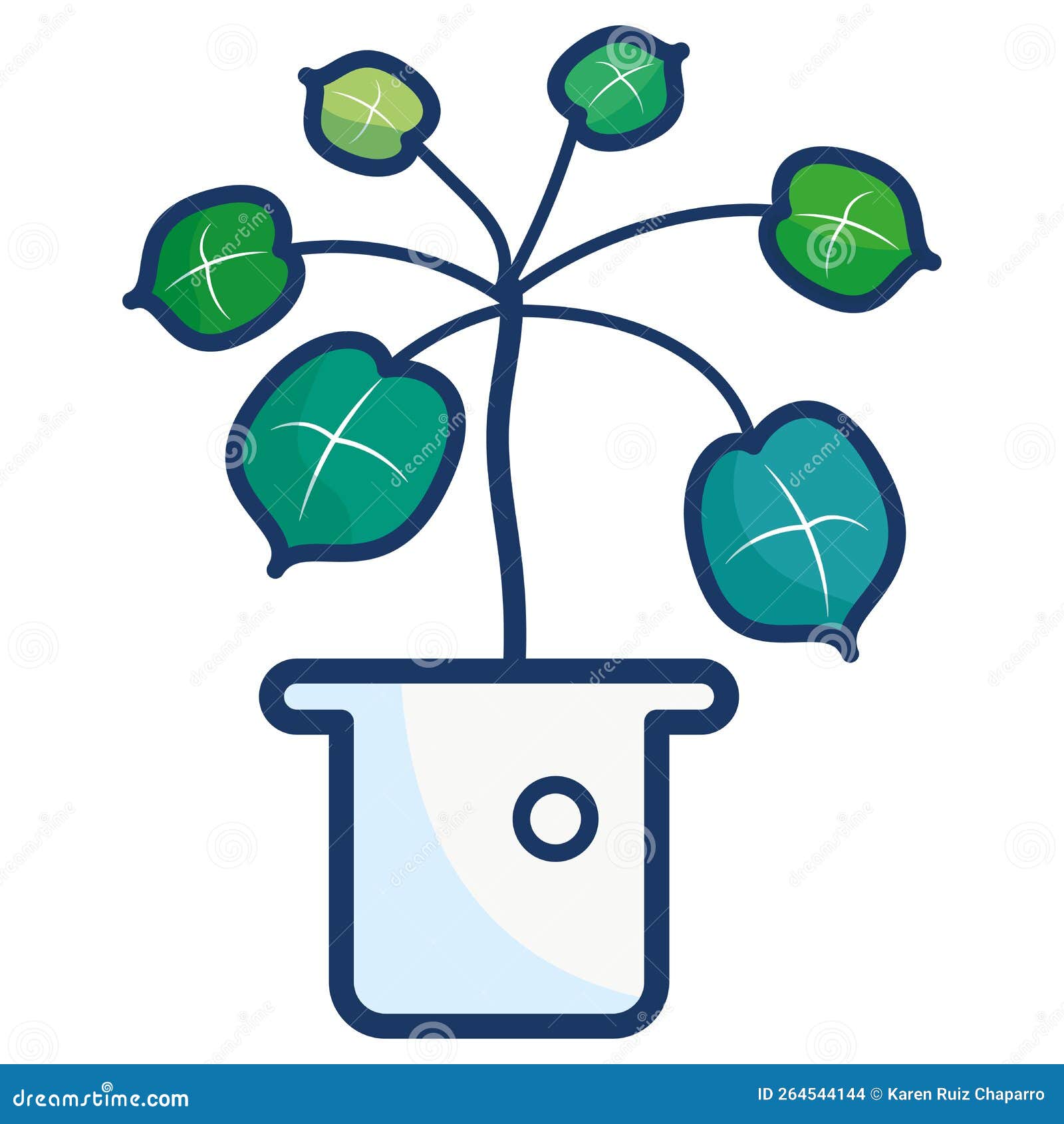 Isolated Colored Indoor Plant Icon Vector Stock Vector - Illustration ...
