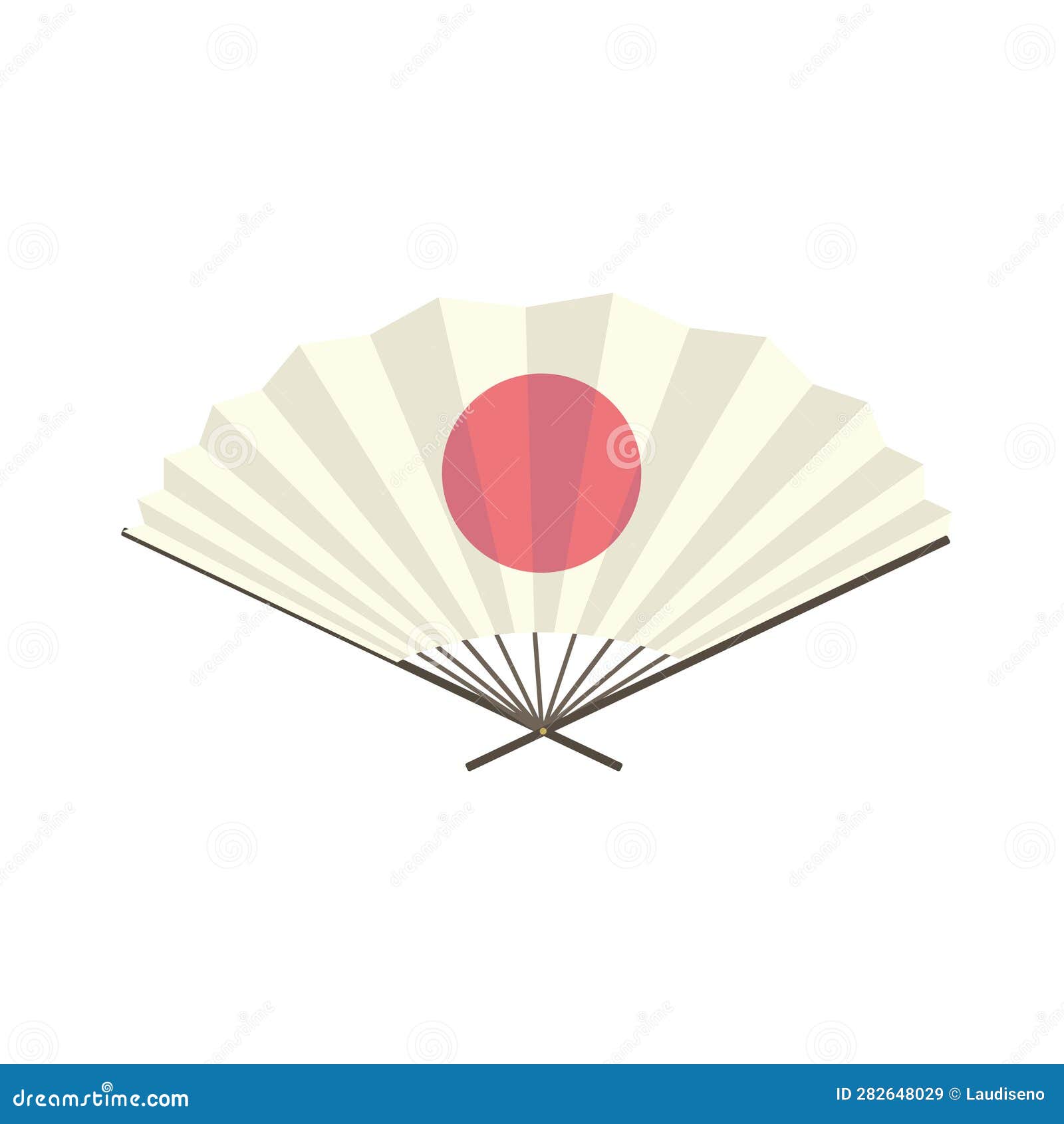 Isolated Colored Japanese Hand Fan Vector Stock Vector - Illustration ...