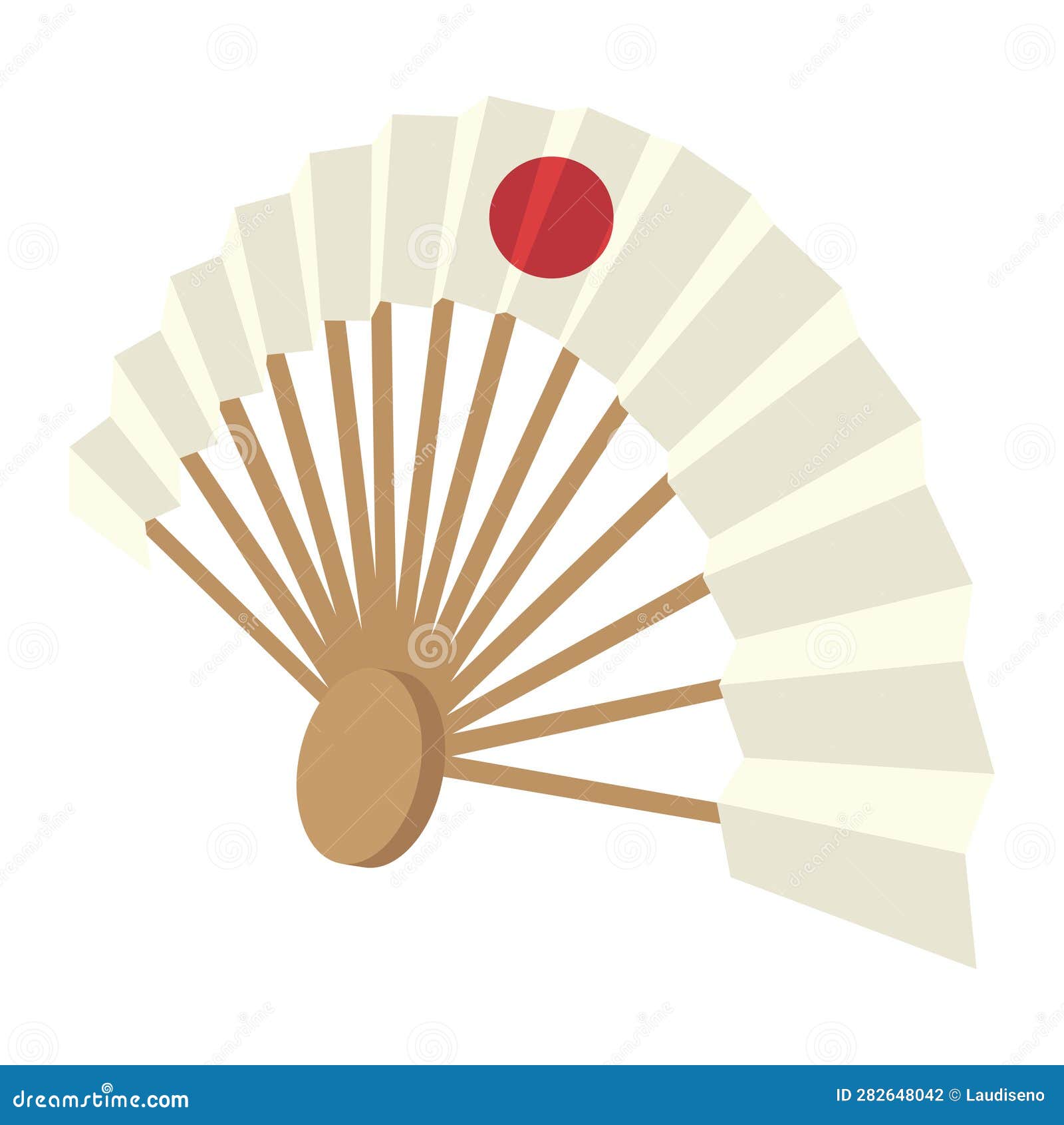 Isolated Colored Japanese Hand Fan Vector Stock Vector - Illustration ...