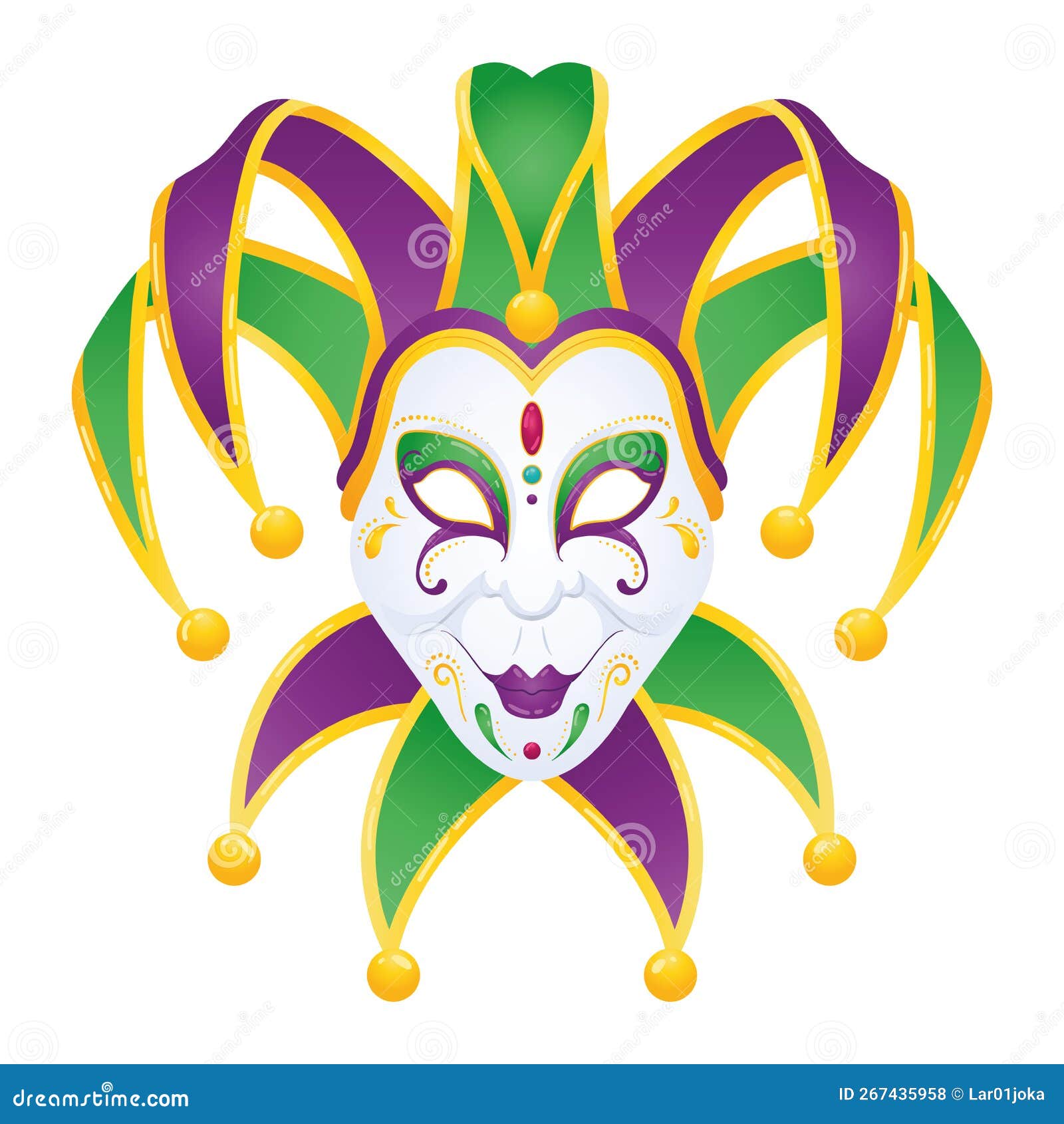 Isolated Colored Joker Avatar Face Vector Stock Vector - Illustration ...