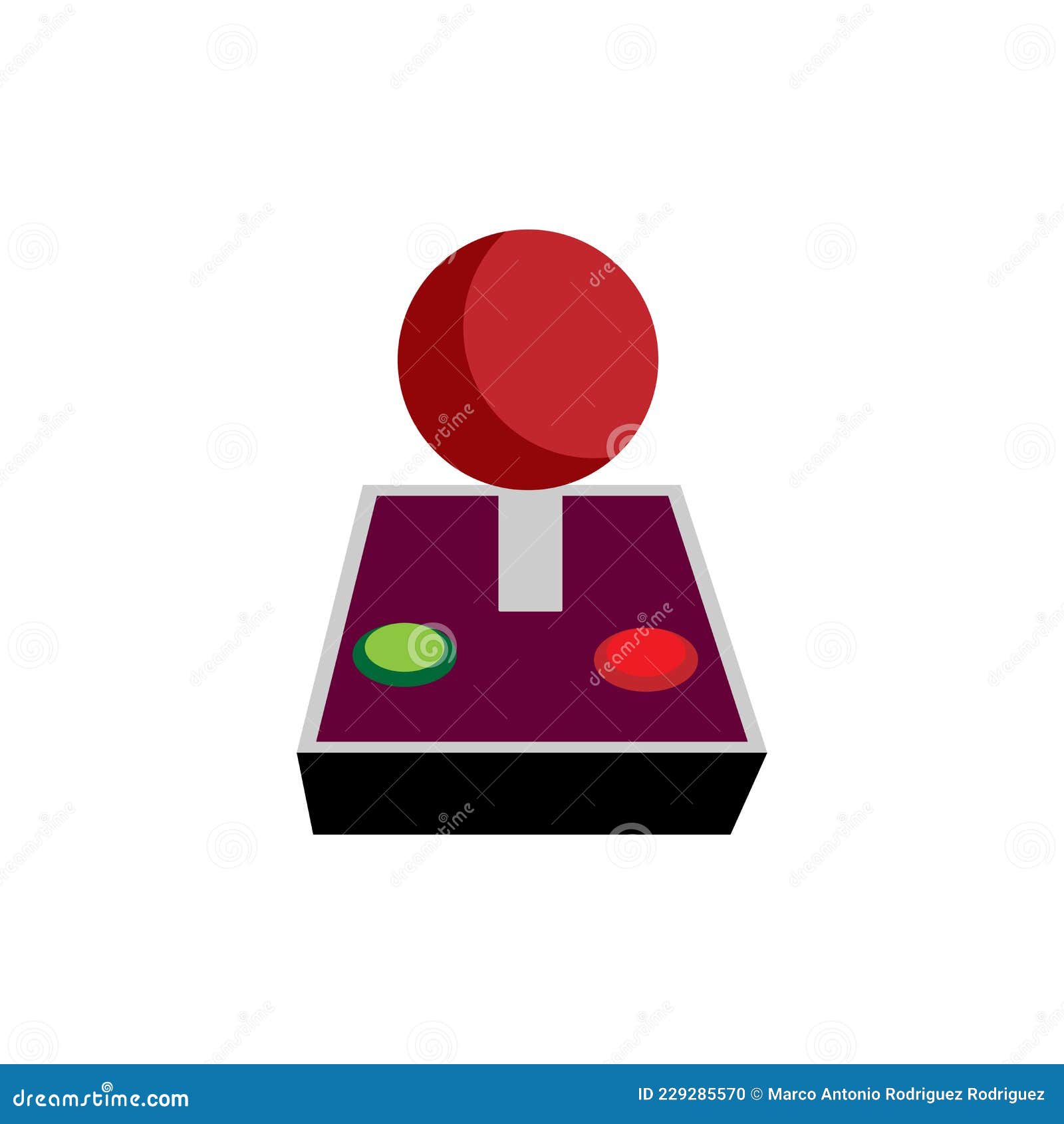 Isolated Colored Joystick Icon with Buttons Stock Vector - Illustration ...