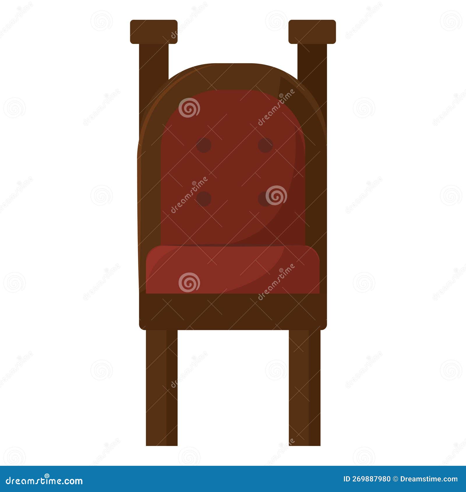 Isolated Colored King Chair Icon Vector Stock Vector - Illustration of ...