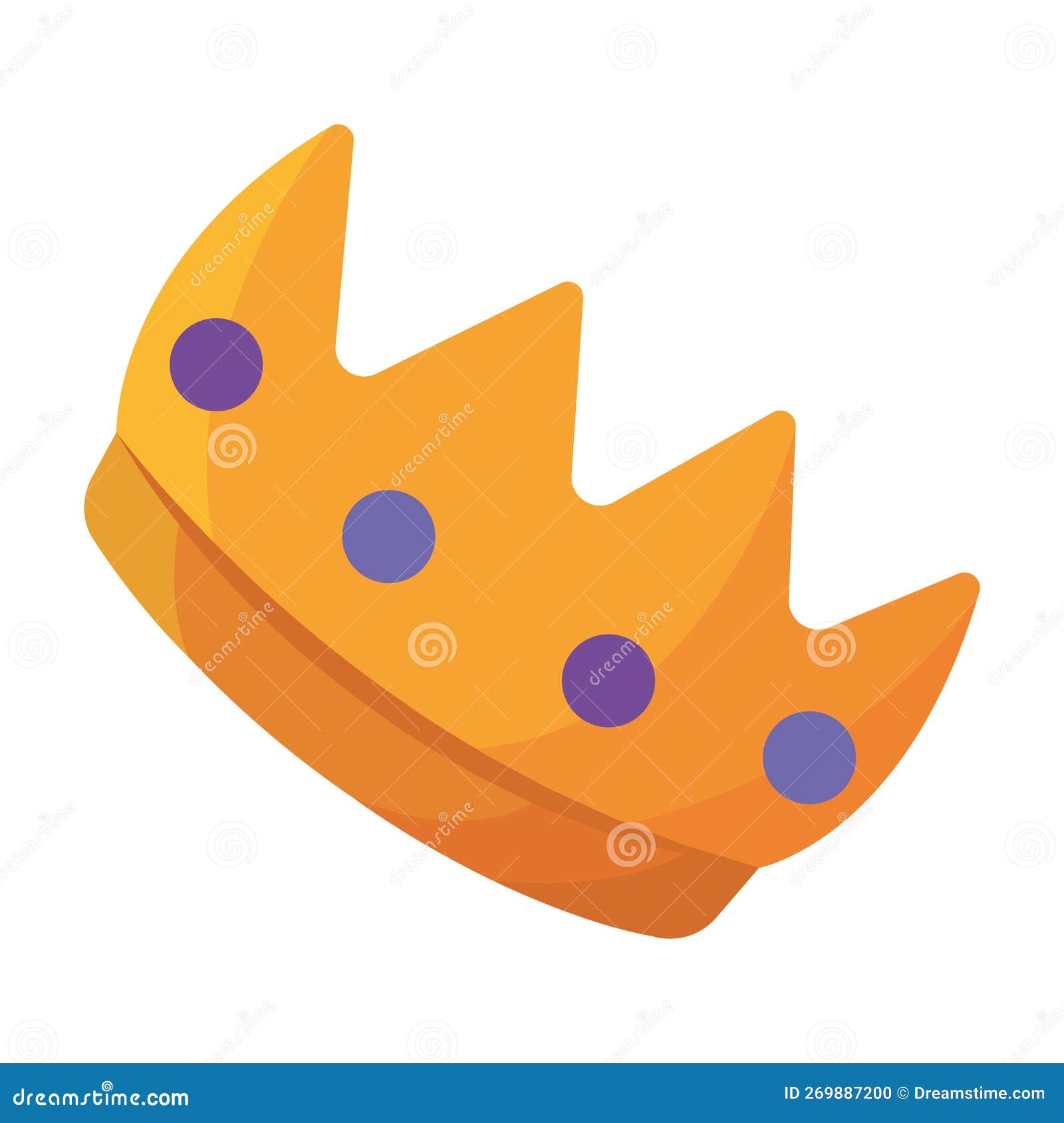 Isolated Colored King or Queen Golden Crown Icon Vector Stock Vector ...