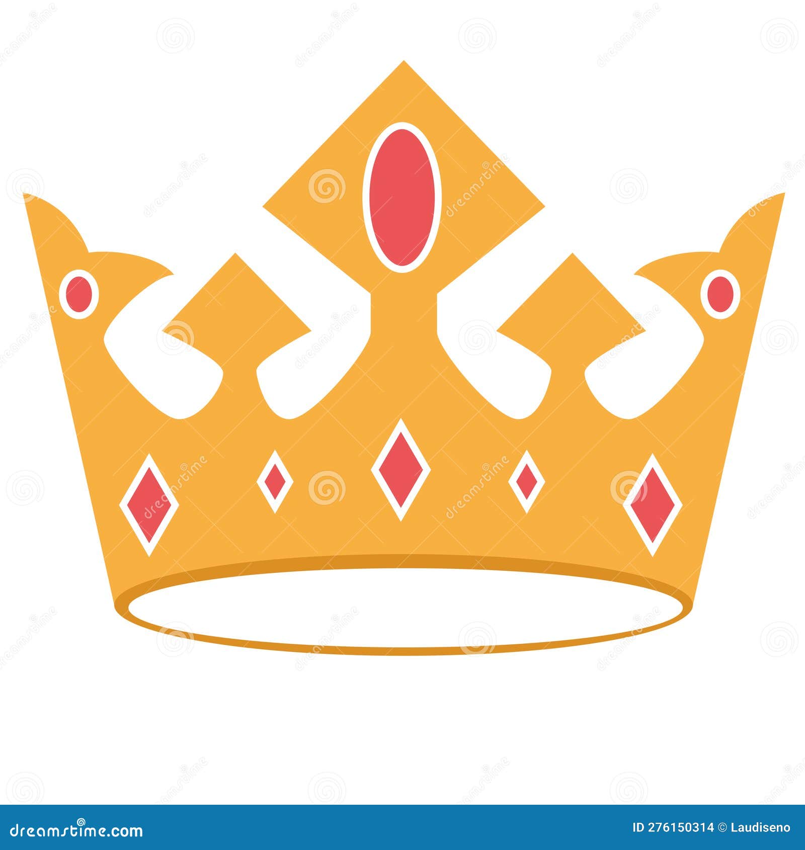 Isolated Colored King or Queen Golden Crown Icon Vector Stock Vector ...