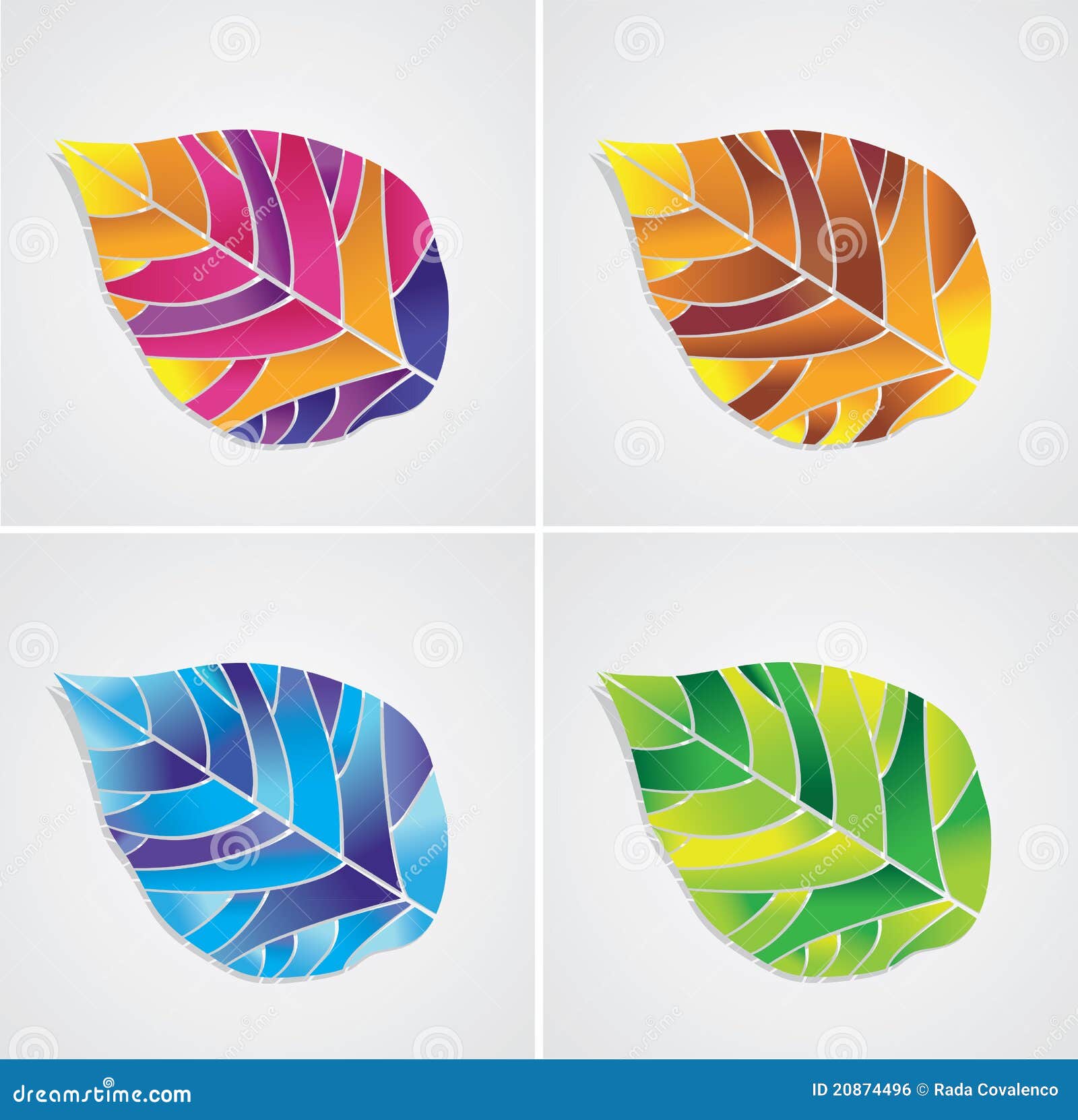Isolated colored leaf stock vector. Illustration of design - 20874496