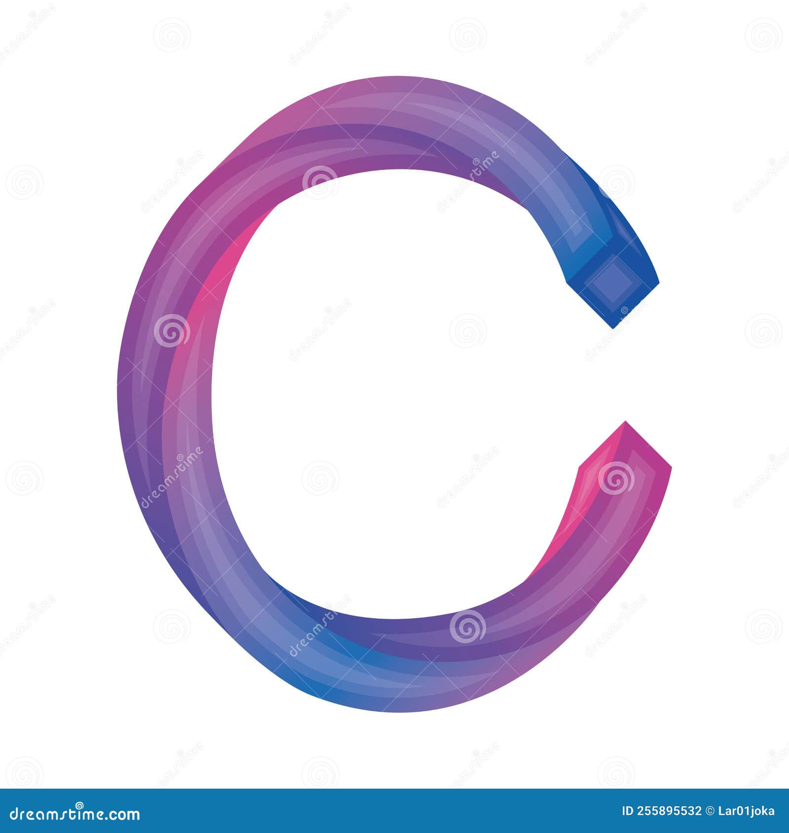 Isolated Colored Letter C with 3d Effect Vector Stock Vector ...