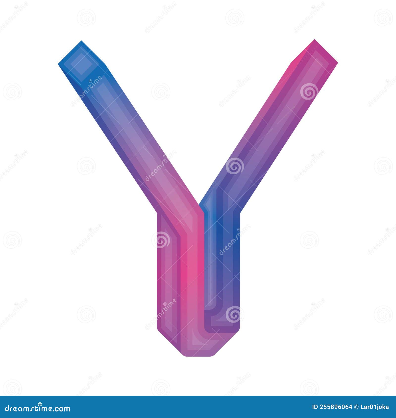 Isolated Colored Letter Y with 3d Effect Vector Stock Vector ...