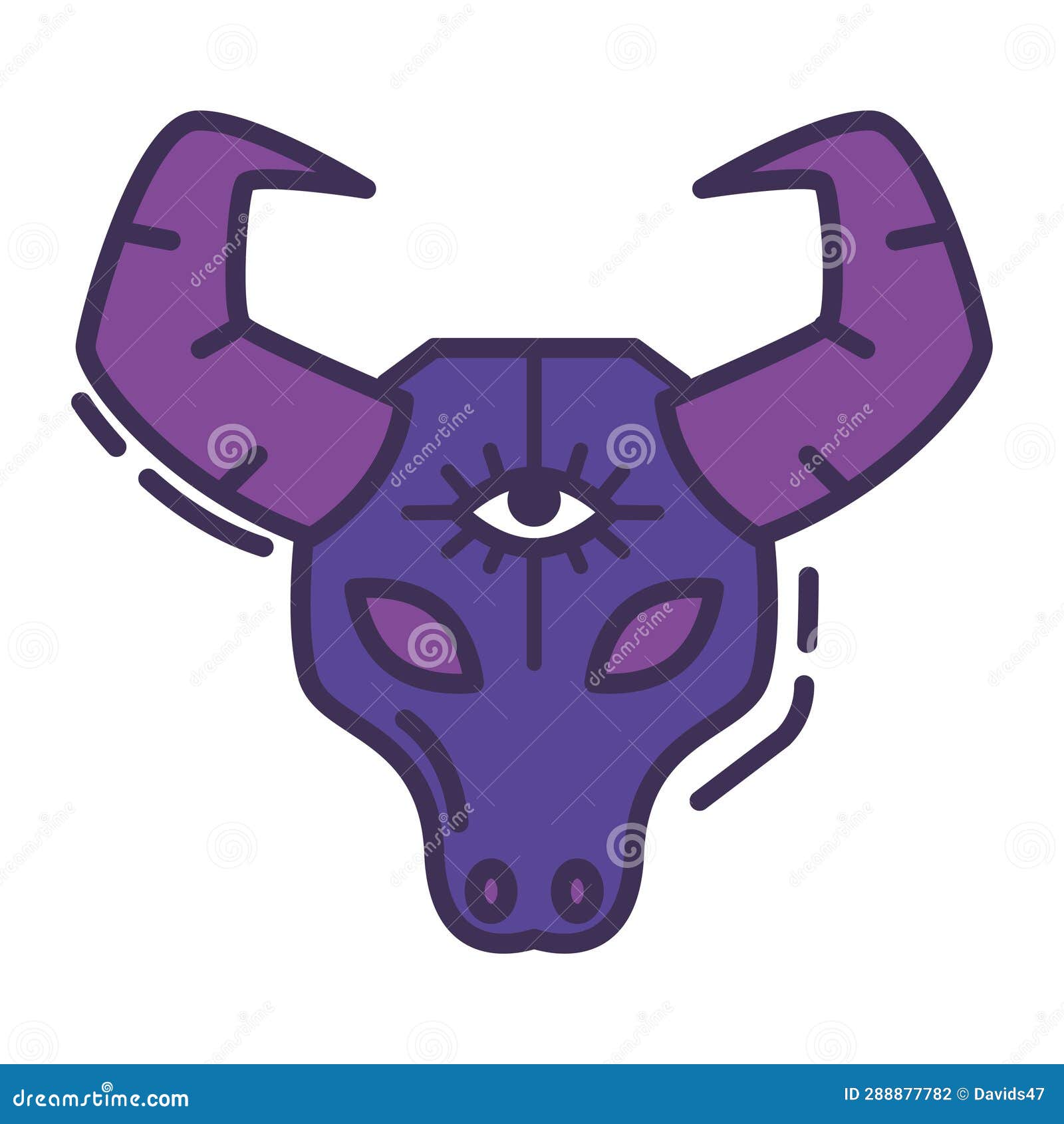 Isolated Colored Magic Bull Icon Vector Stock Vector - Illustration of ...