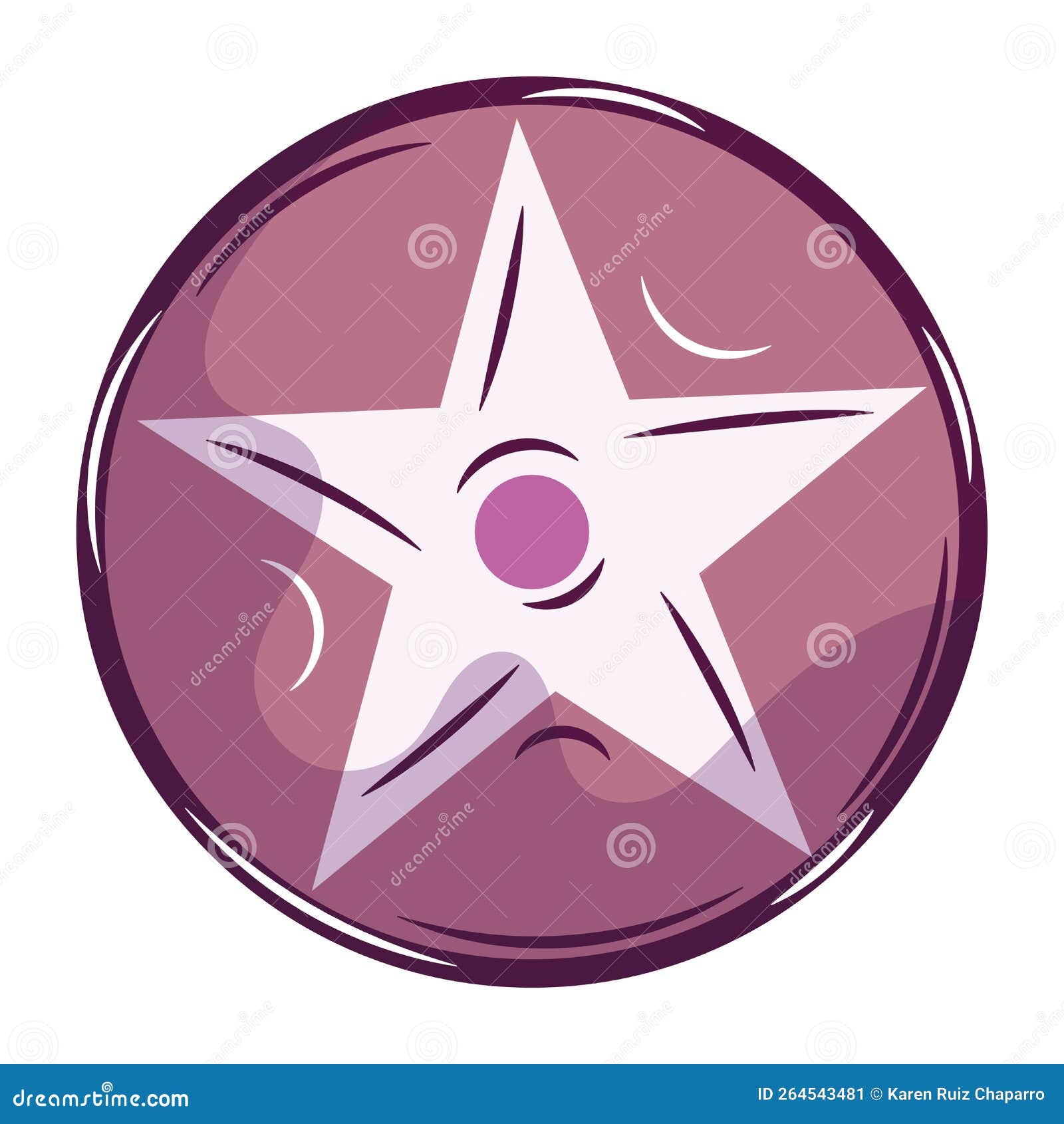Isolated Colored Magic Five Point Star Shape Icon Vector Stock Vector ...