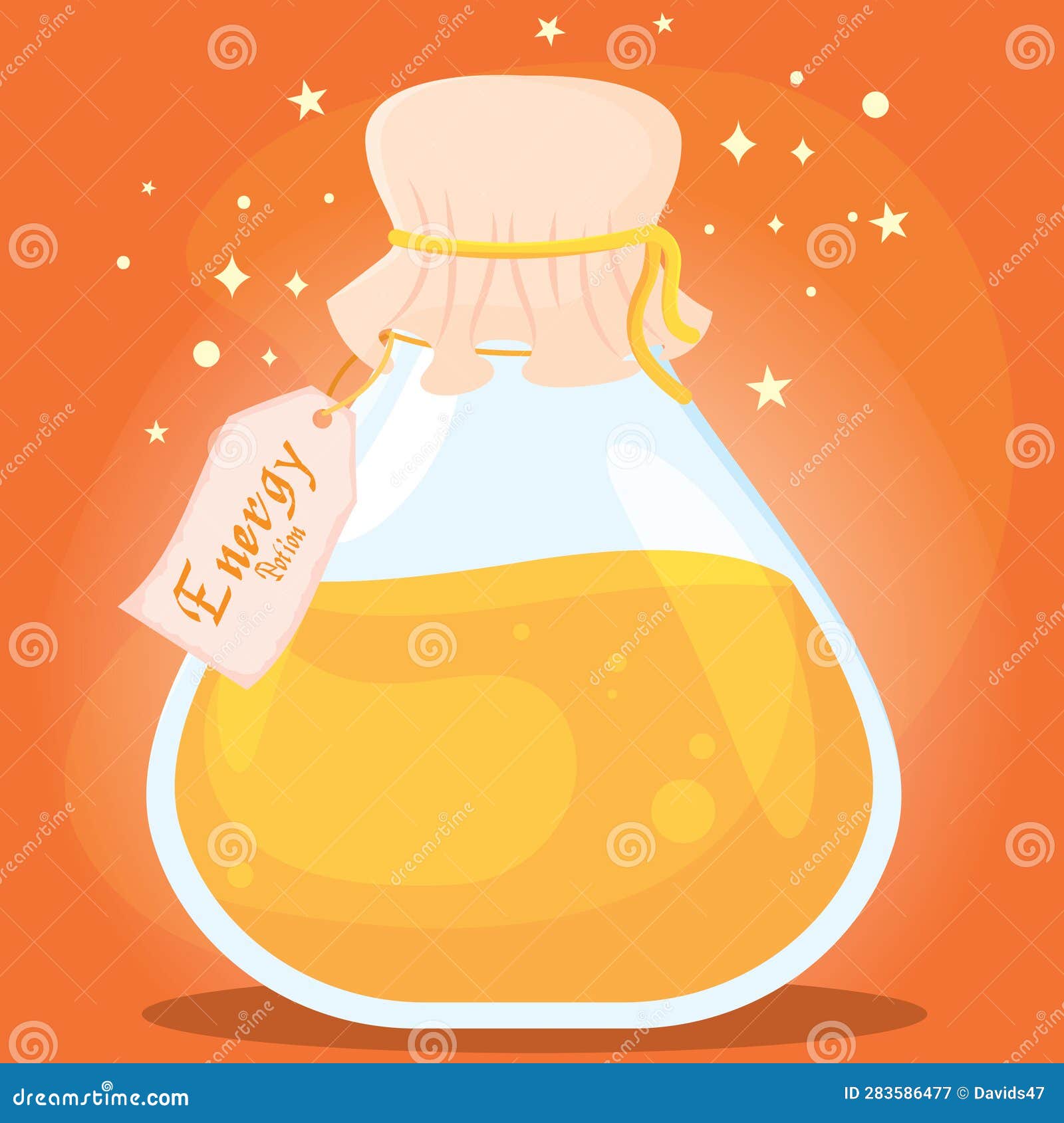 Isolated Colored Magical Energy Potion Elixir Vector Stock Illustration ...