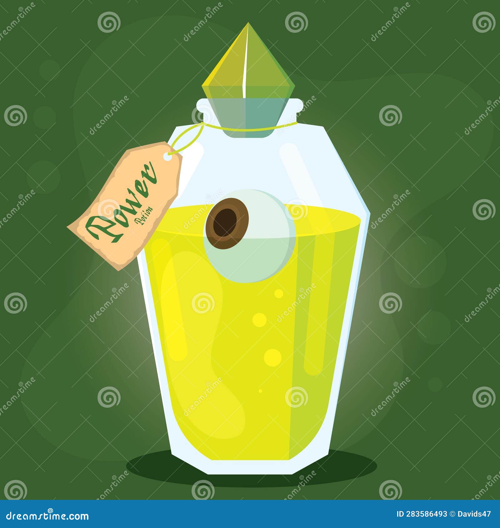 Isolated Colored Magical Power Potion Elixir Vector Stock Illustration ...