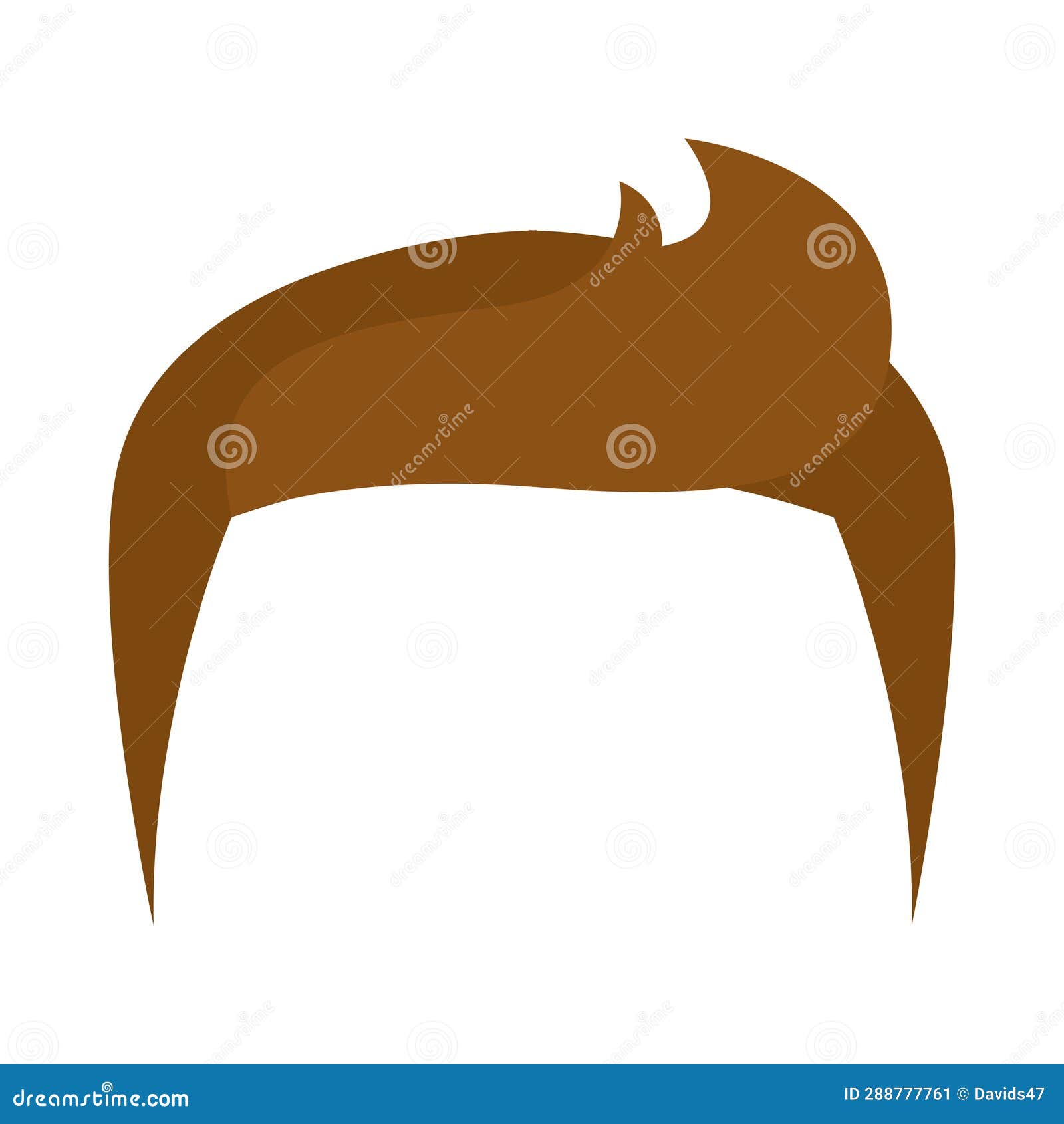 Isolated Colored Male Hair Style Vector Stock Vector - Illustration of ...