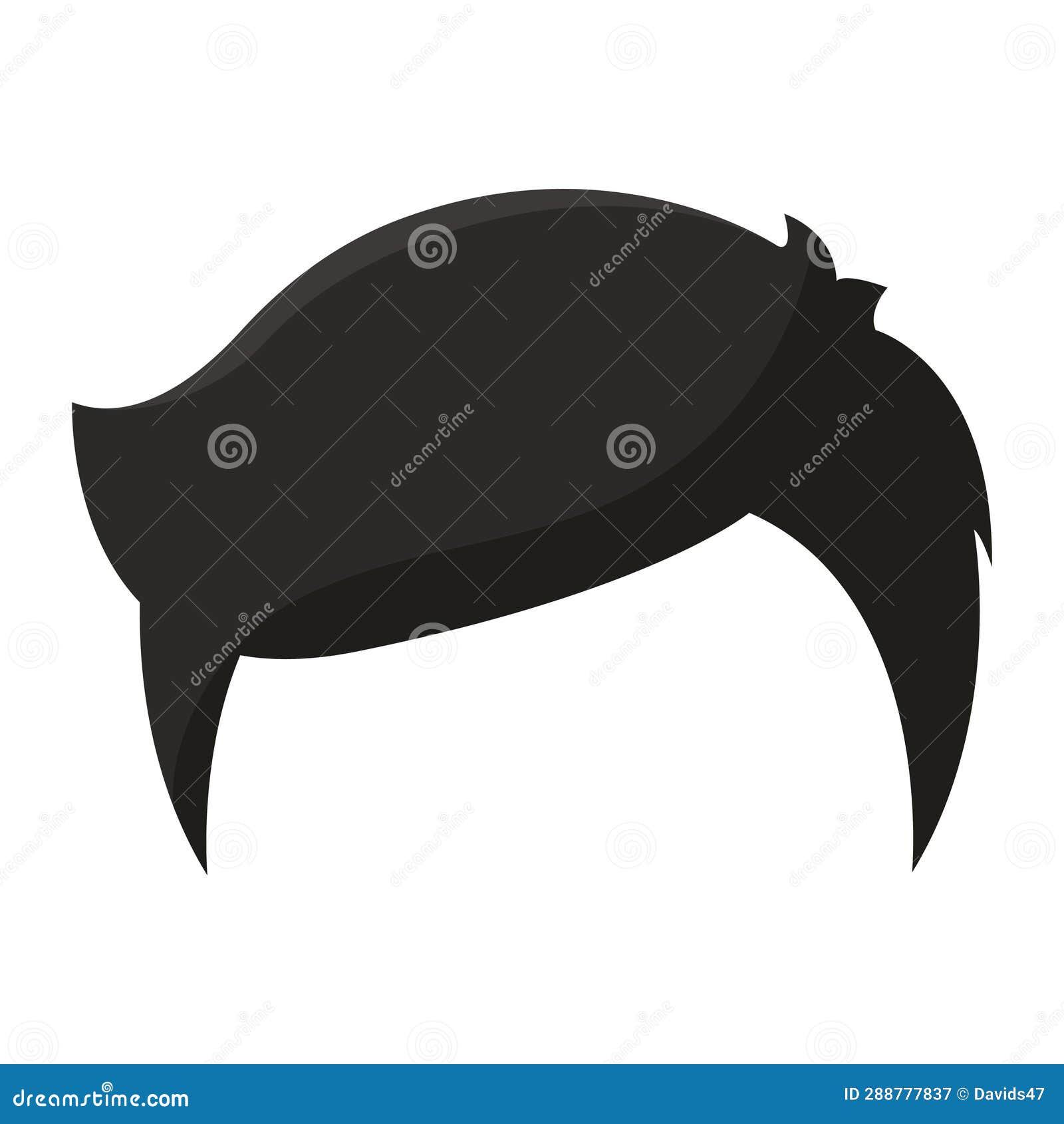 Isolated Colored Male Hair Style Vector Stock Illustration ...