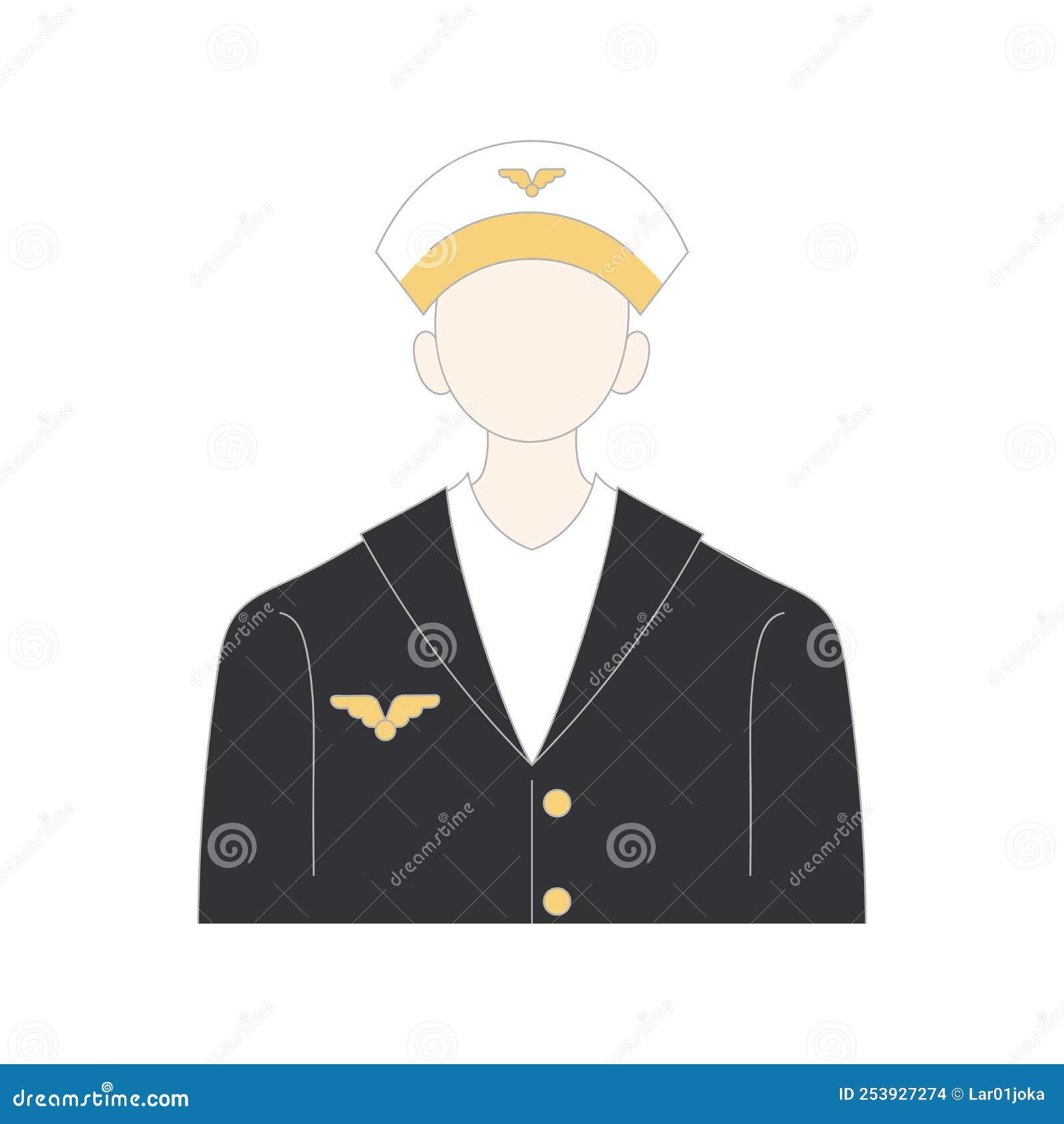 Isolated Colored Male Pilot Avatar Character Vector Stock Vector ...