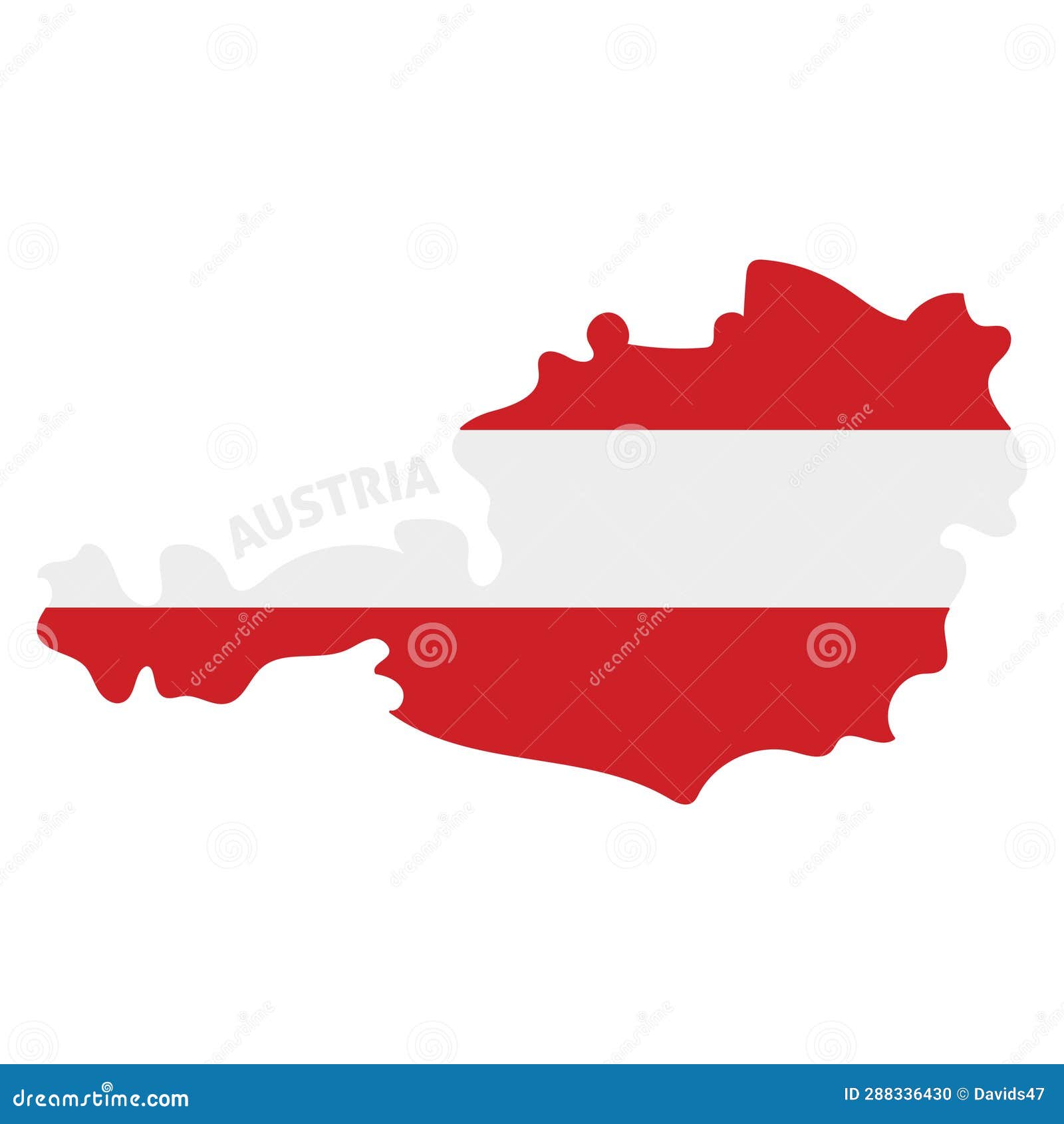 Isolated Colored Map of Austria with Its Flag Vector Stock Vector ...