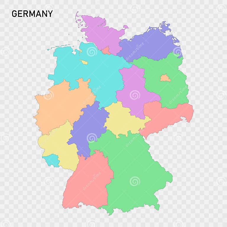 Isolated Colored Map of Germany Stock Vector - Illustration of ...