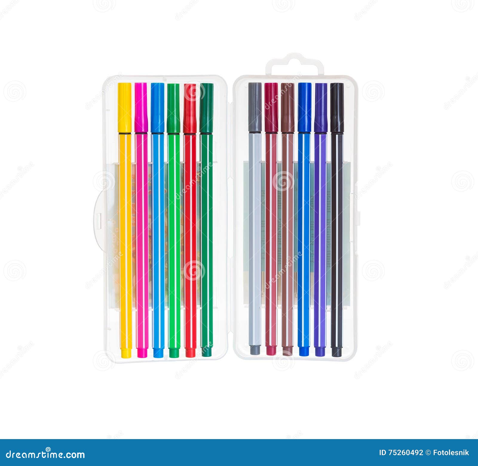 Isolated Colored Markers in the Package Stock Photo - Image of design ...