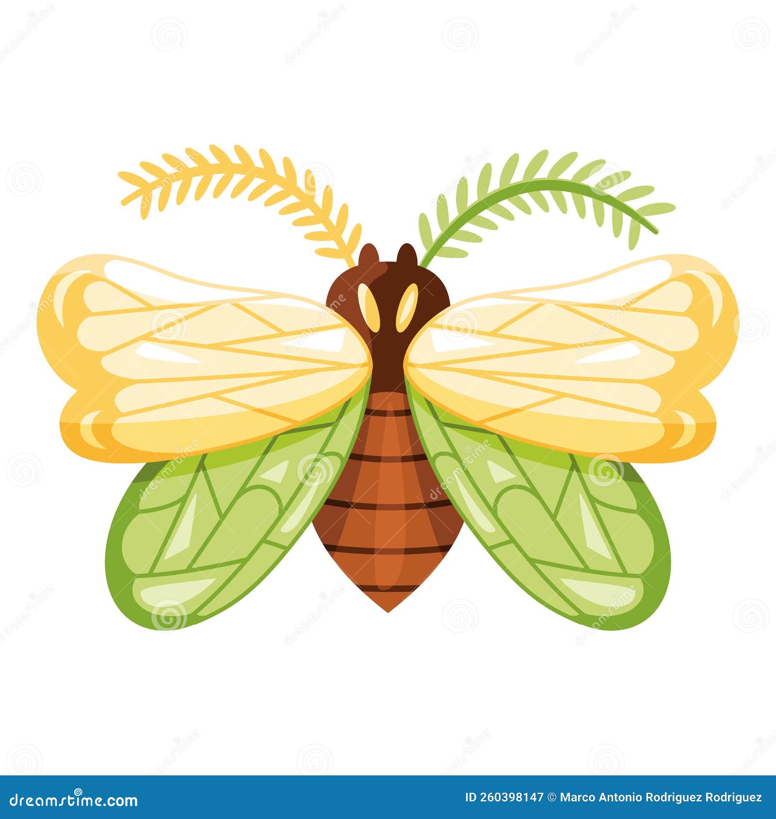Isolated Colored Moth Icon with Details Vector Stock Vector ...